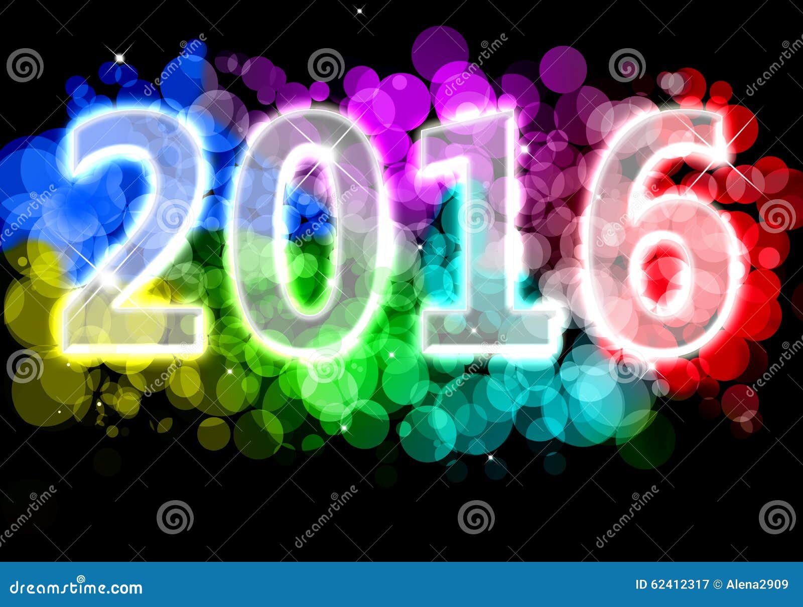 Happy New Year - 2016 Colorful Premise Stock Illustration ...