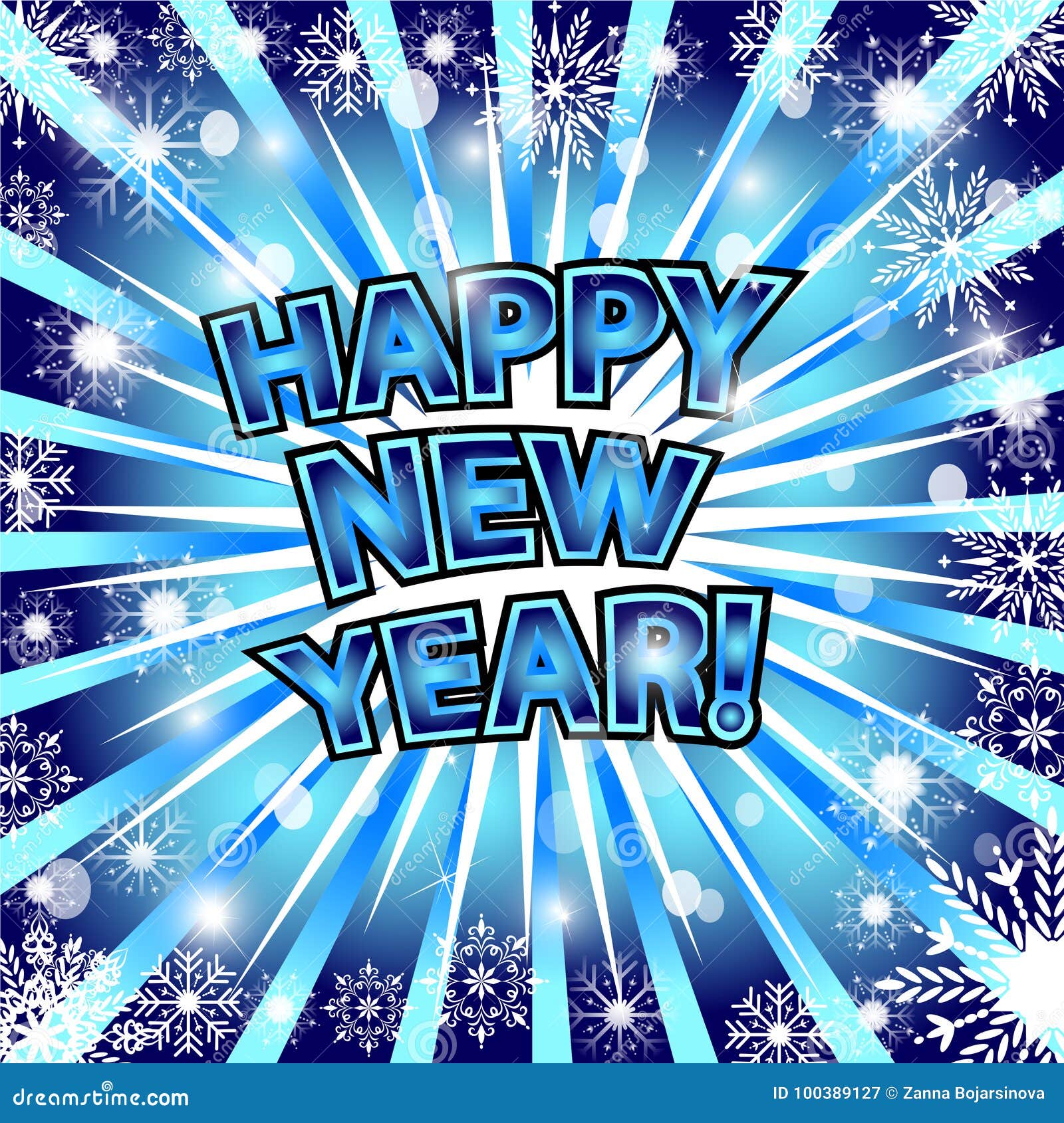 HAPPY NEW YEAR! Comic Book Explosion. Stock Vector - Illustration of ...