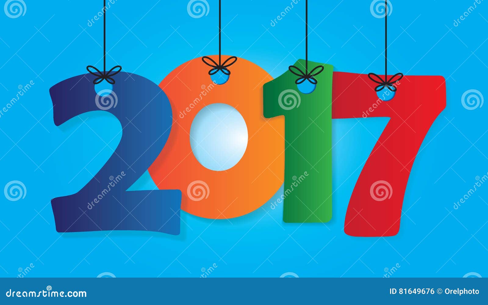 Happy new year 2017 stock vector. Illustration of pattern - 81649676