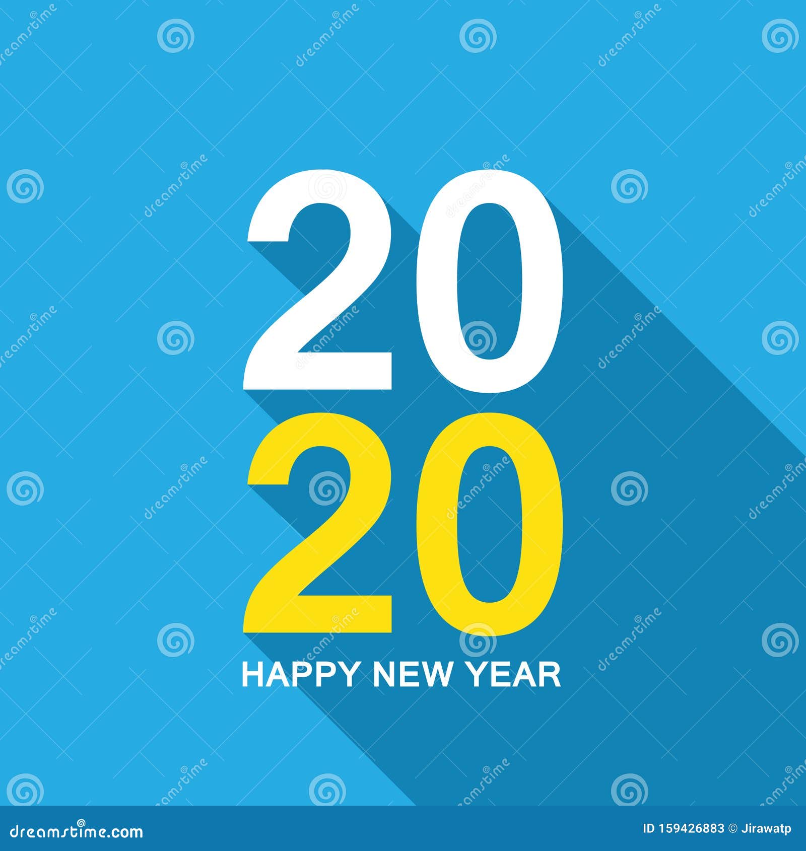 2020 Happy New Year Creative Design Background or Greeting Card. Stock ...