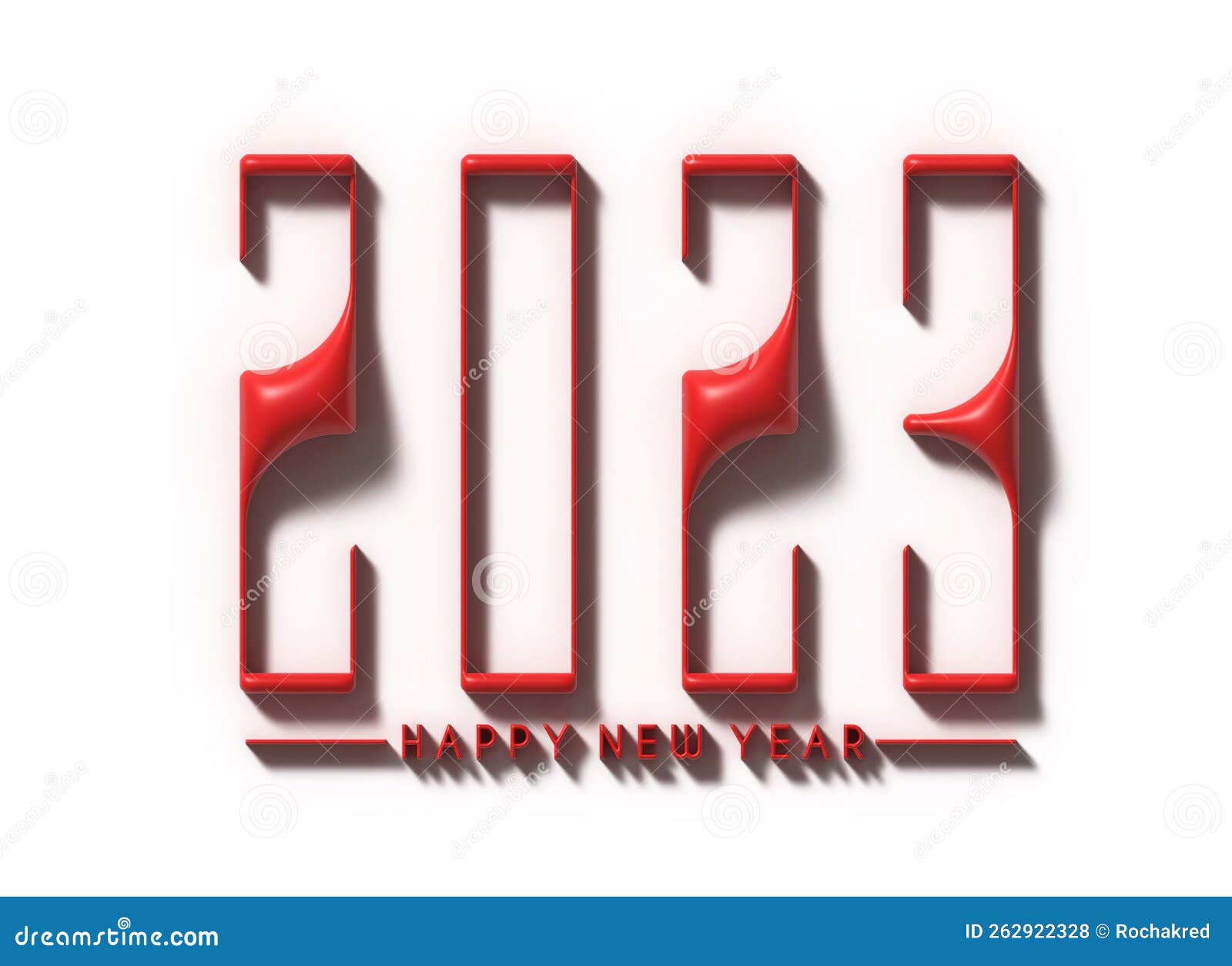 2023 Happy New Year 3D Text Typography Design Element Stock ...