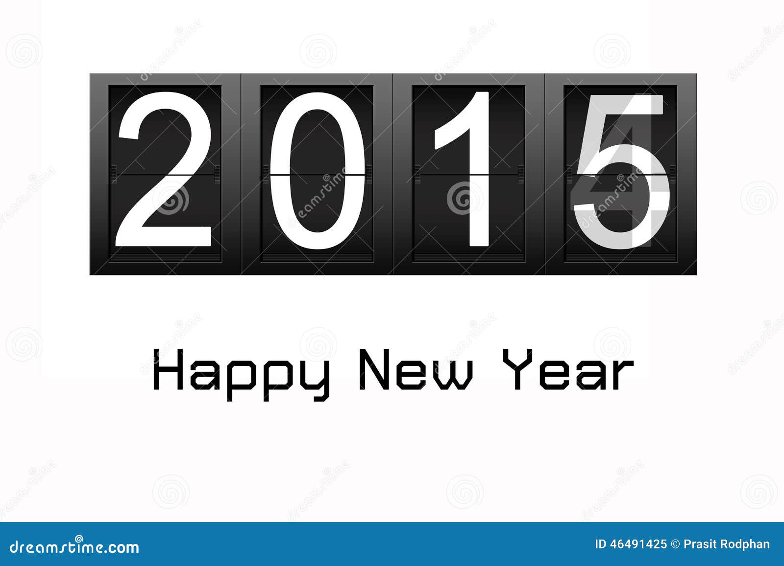 Happy New Year 2015, Digital Number Countdown Stock Illustration ...
