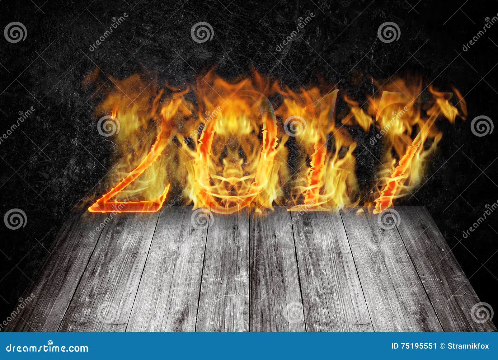 Happy New Year 2017 - Figures in Flame. Collage Stock Image - Image of ...