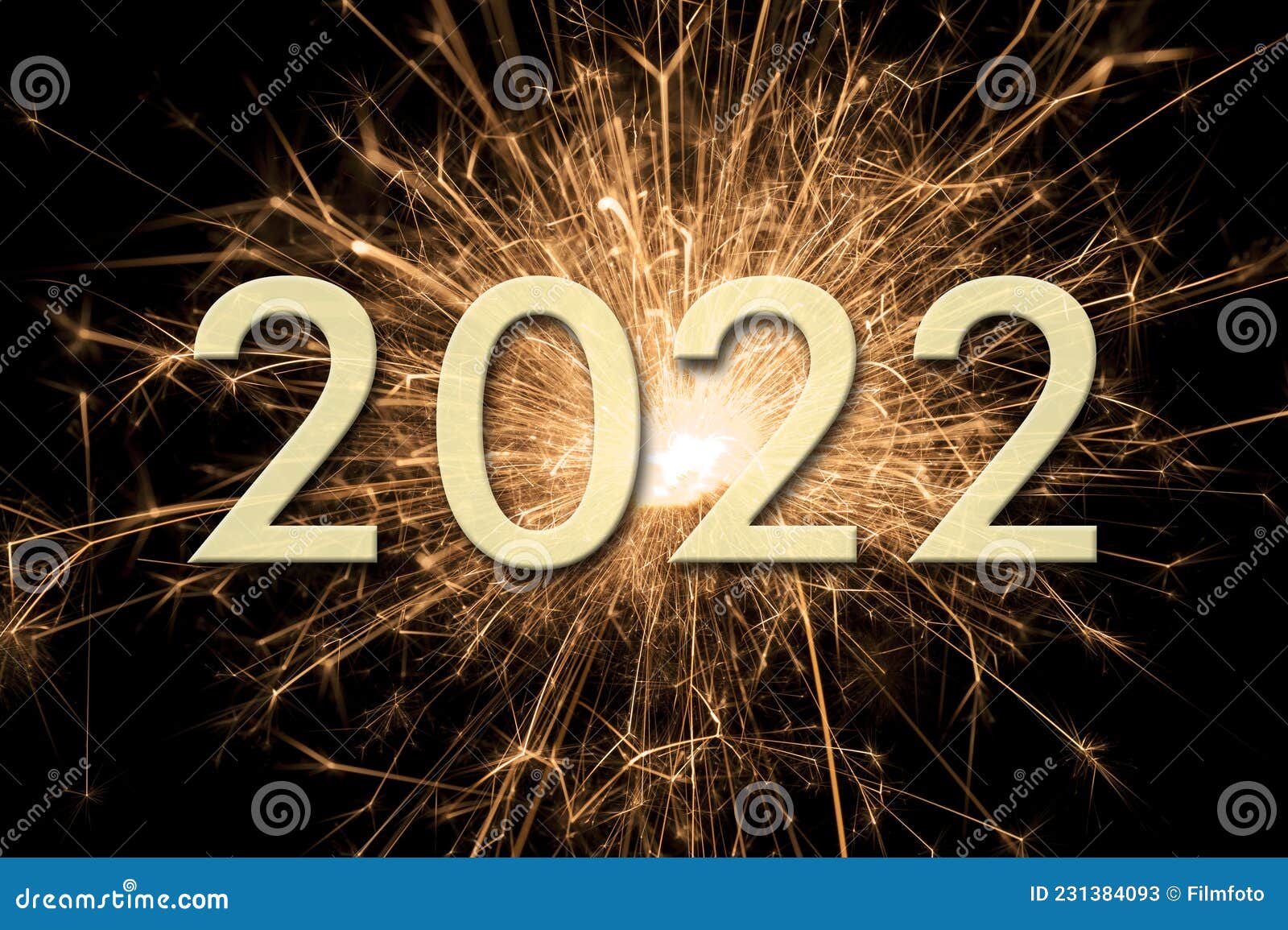 Happy New Year 2022 with Fireworks Stock Image - Image of 2021, party ...