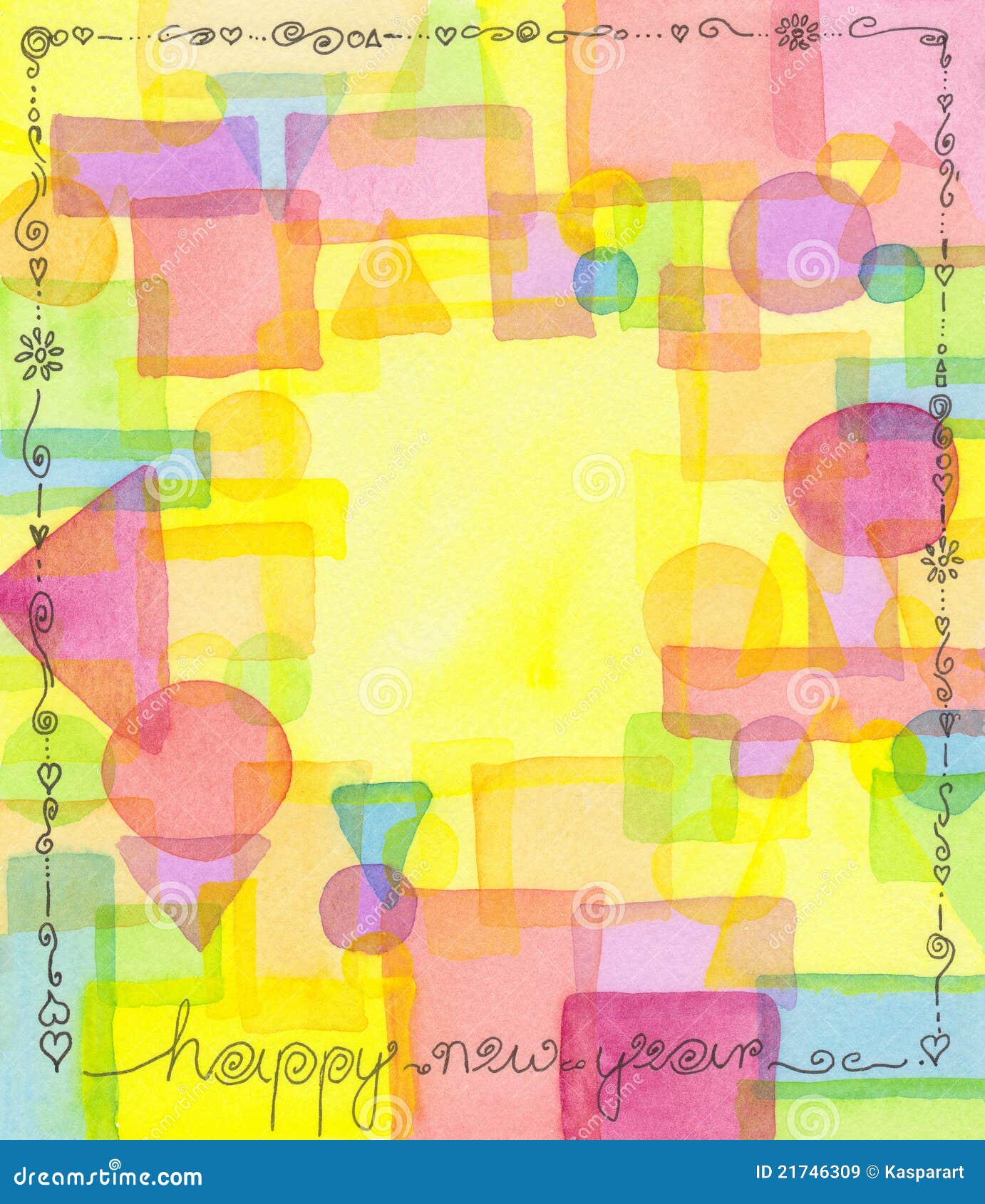 Happy New Year frame stock illustration. Illustration of paper - 21746309