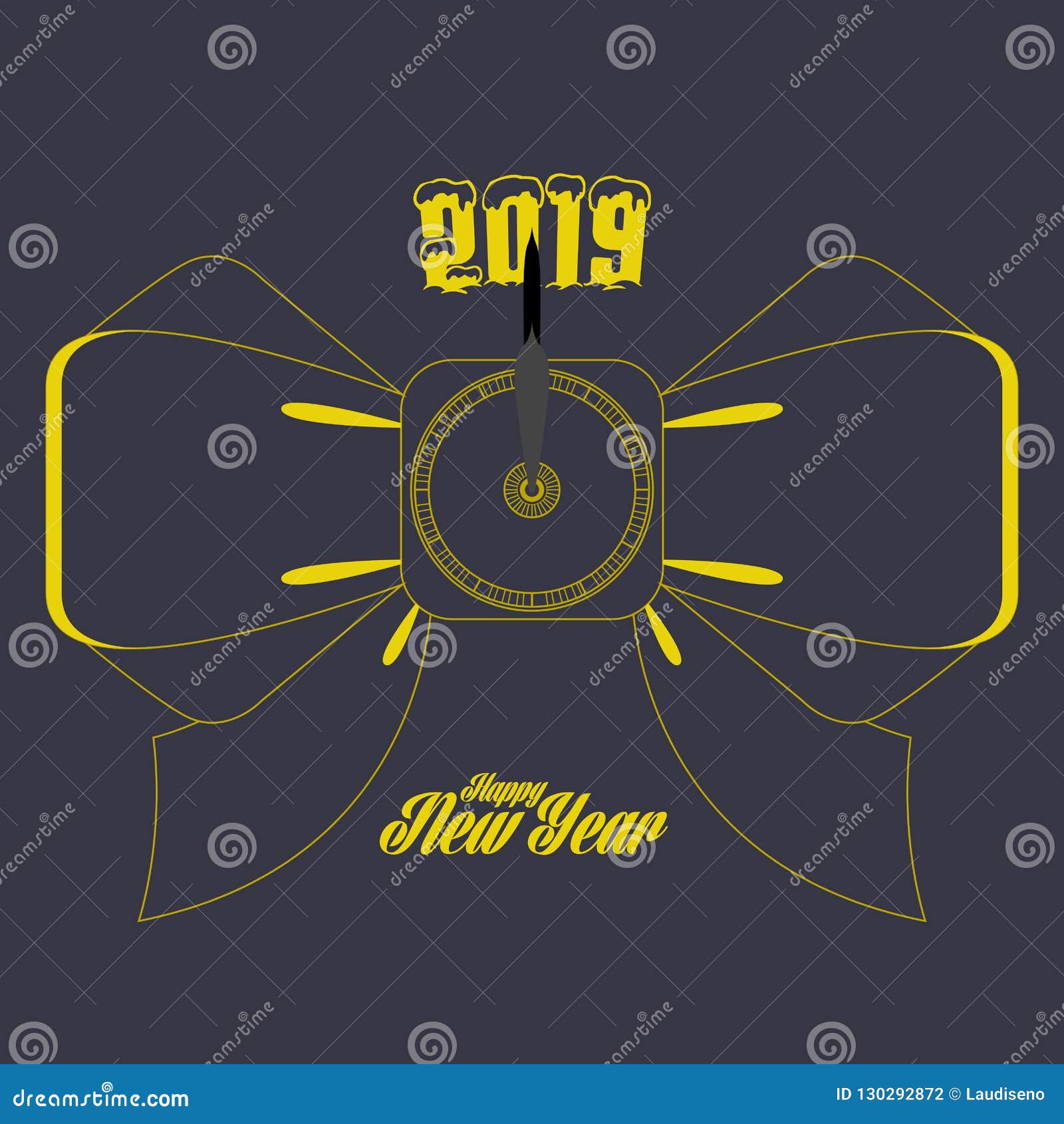 Happy New Year Graphic Design Stock Vector - Illustration of typography ...
