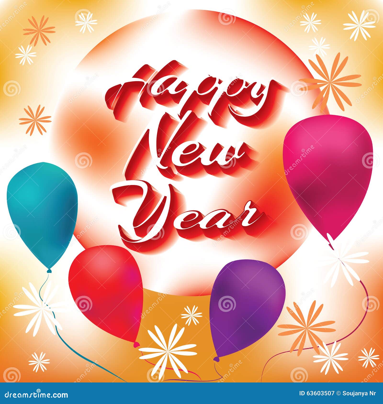 Happy New Year. stock vector. Illustration of christmas - 63603507