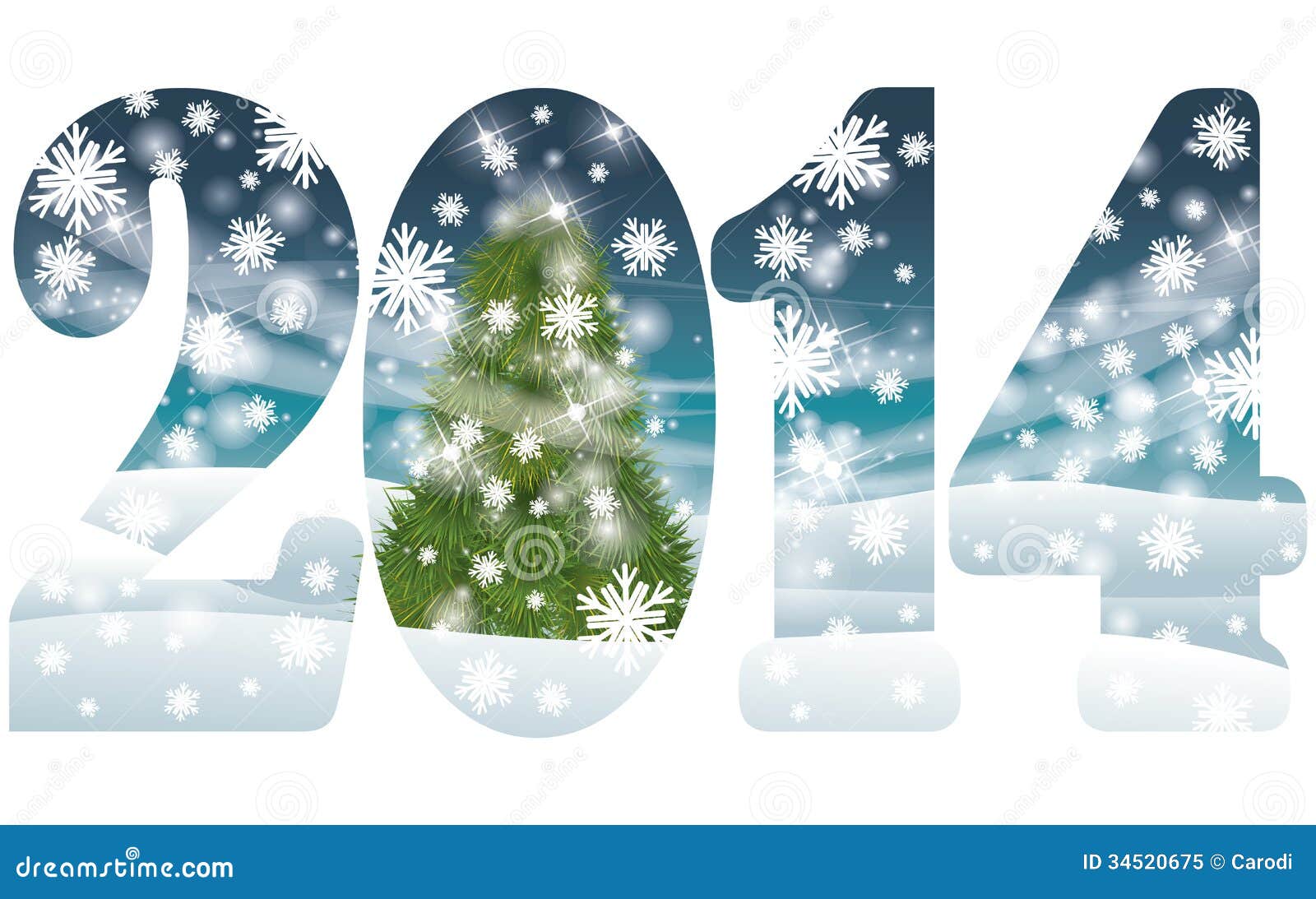 Happy New 2014 Year Greeting Banner Stock Vector - Illustration of ...