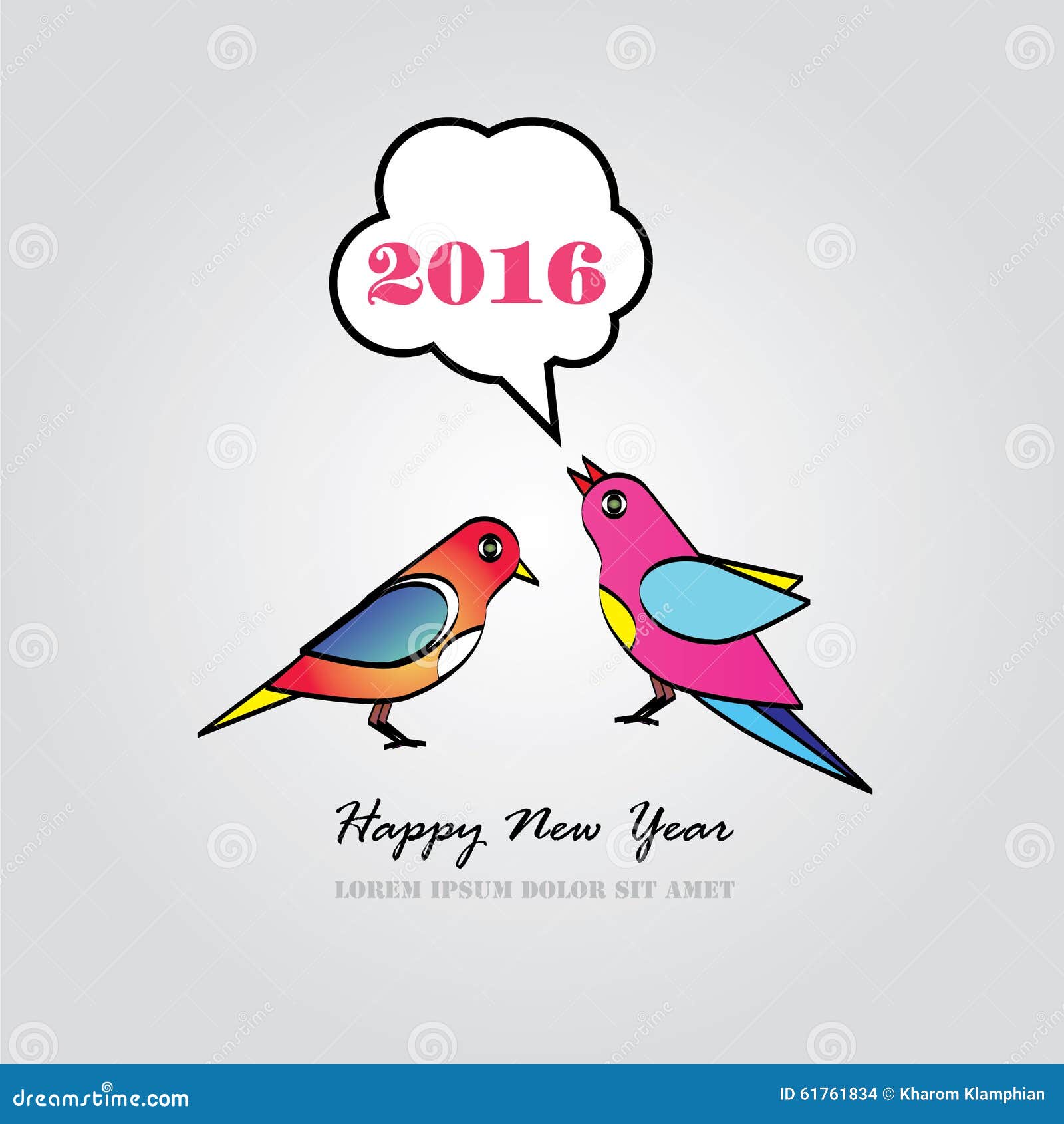 Happy new year 2016 stock illustration. Illustration of creative - 61761834