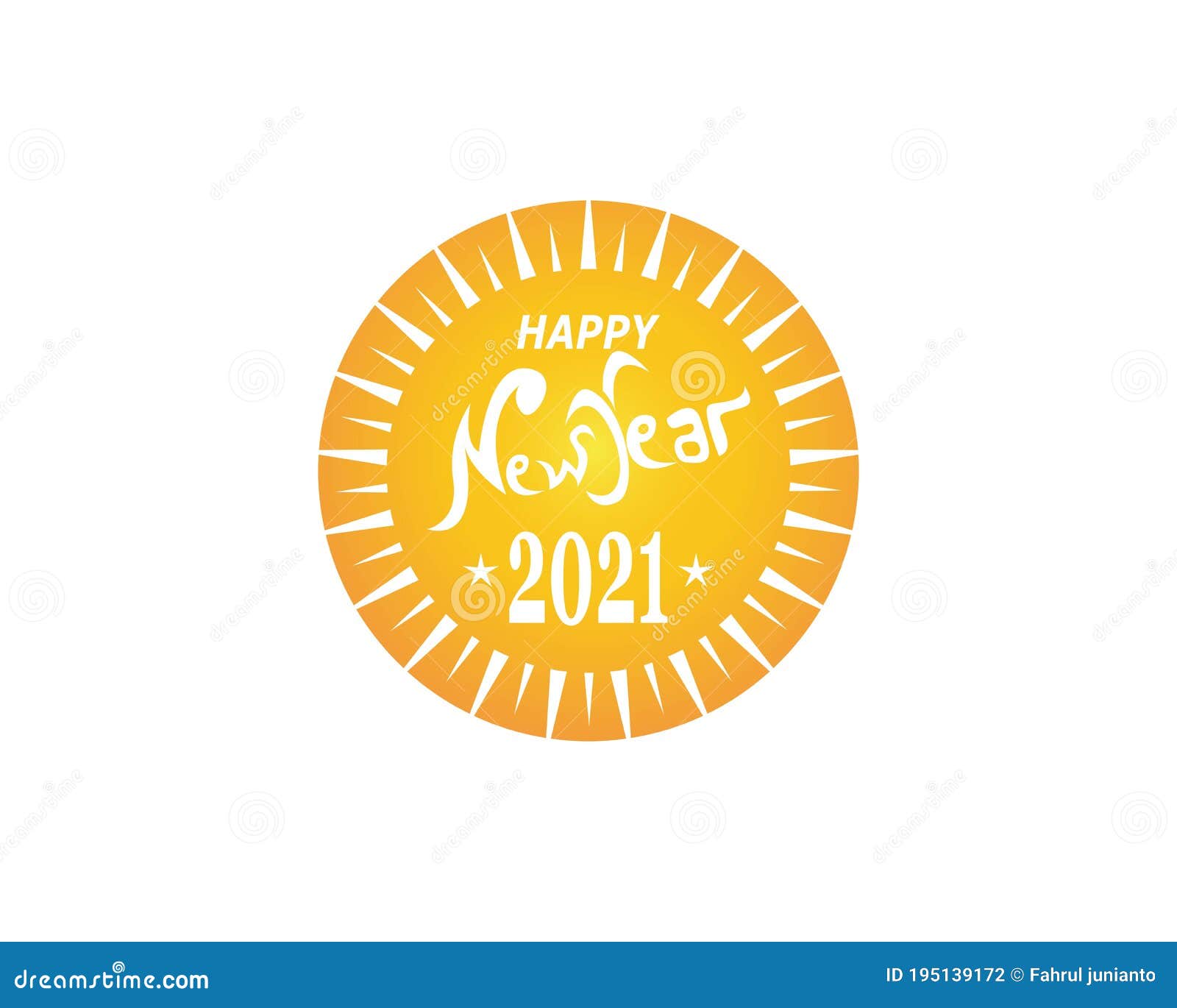 Happy New Year Icon and Symbol Template Stock Vector - Illustration of ...