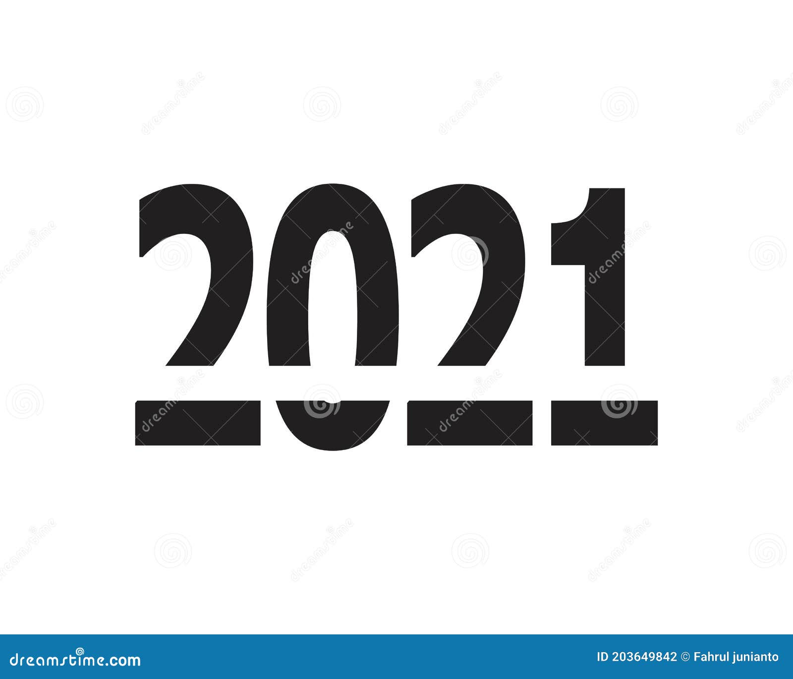 Happy New Year 2021 Icon and Symbol Template Stock Illustration ...
