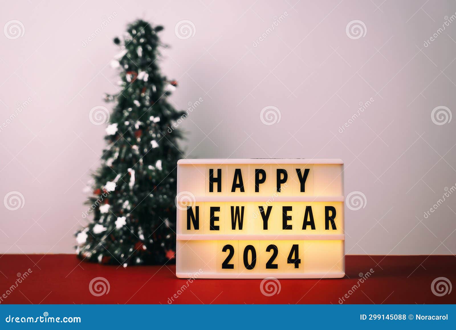 Happy New Year 2024 on Light Box Stock Photo - Image of backgrounds ...