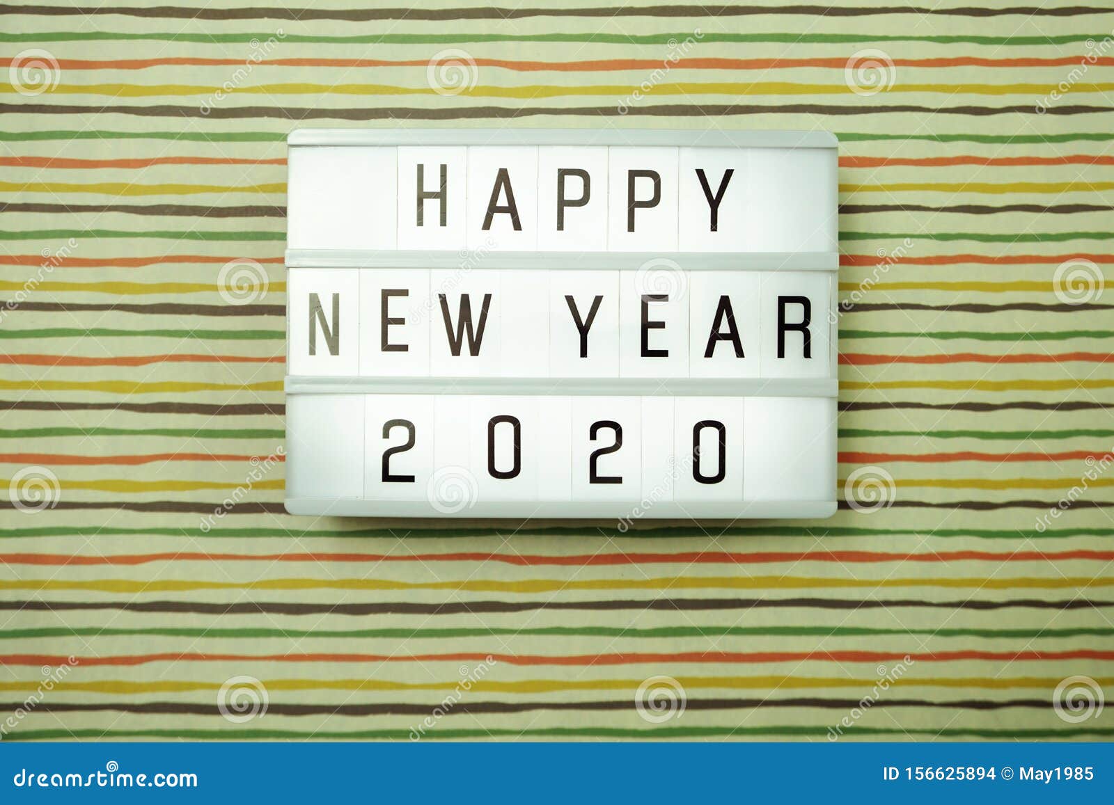 Happy New Year 2021 Light Box with Space Copy Stock Photo - Image of ...