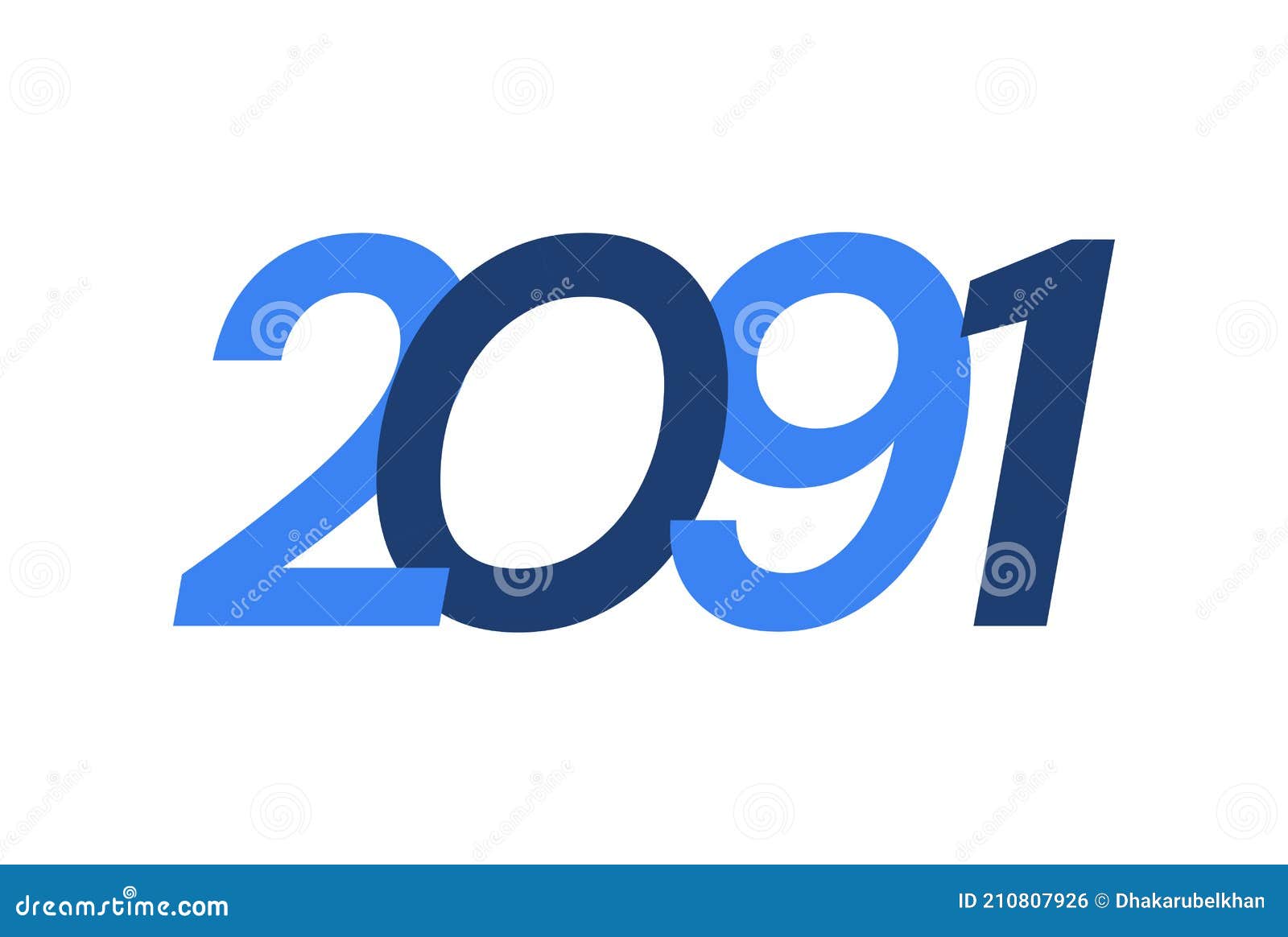 2091 Happy New Year Logo Design, New Year 2091 Modern Design Isolated ...
