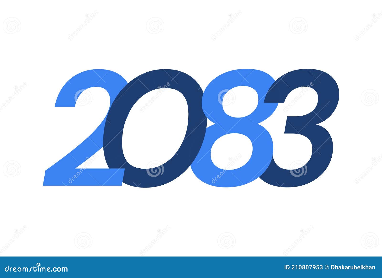 2083 Happy New Year Logo Design, New Year 2083 Modern Design Isolated ...