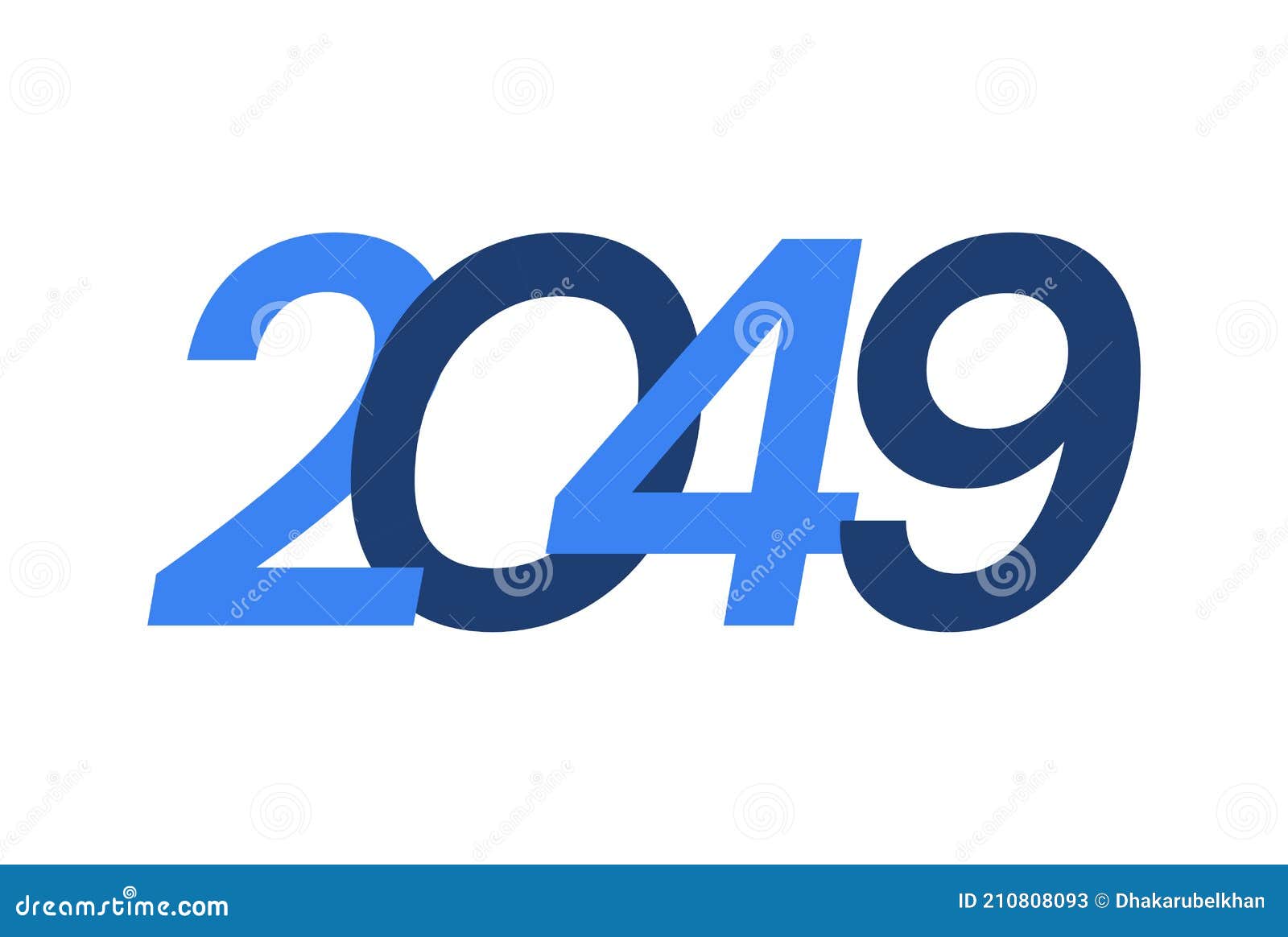 2049 Year, Happy New Year 2049 Vector, 2049 Number Design Vector ...