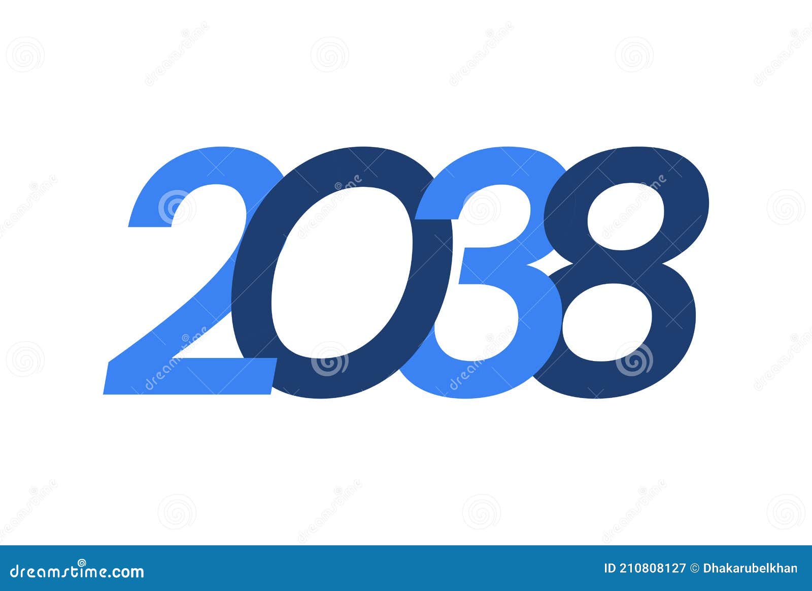 2038 Happy New Year Logo Design, New Year 2038 Modern Design Isolated ...