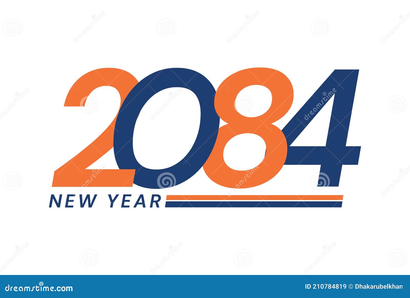 2084 Happy New Year Logo Design, New Year 2084 Modern Design Isolated ...