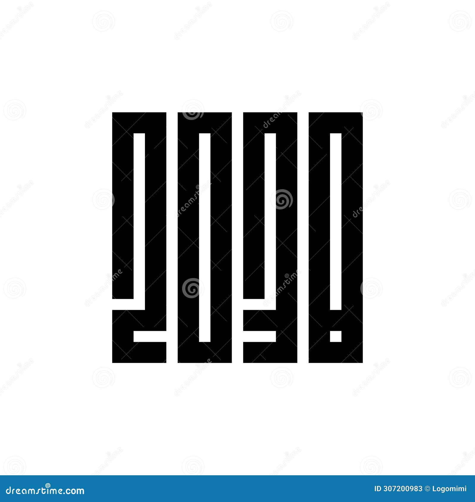 2038 Happy New Year Logo Text Design, Geometric Square Shape Monogram ...