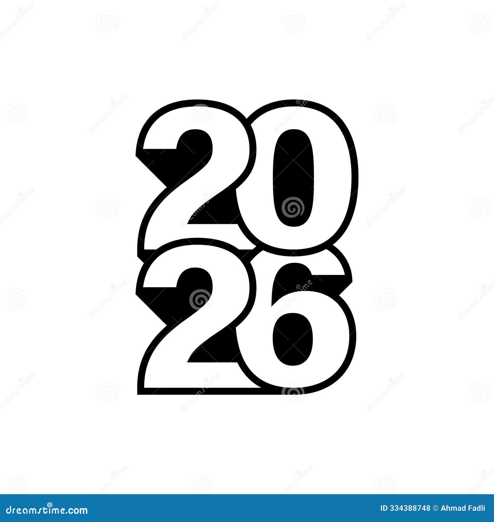 2026 Happy New Year Logo Text Design Stock Illustration - Illustration ...