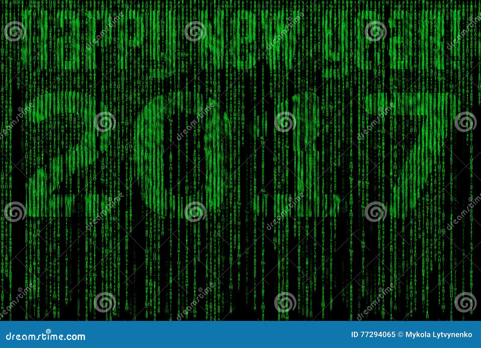 Happy new year matrix 2017 stock illustration. Illustration of network ...