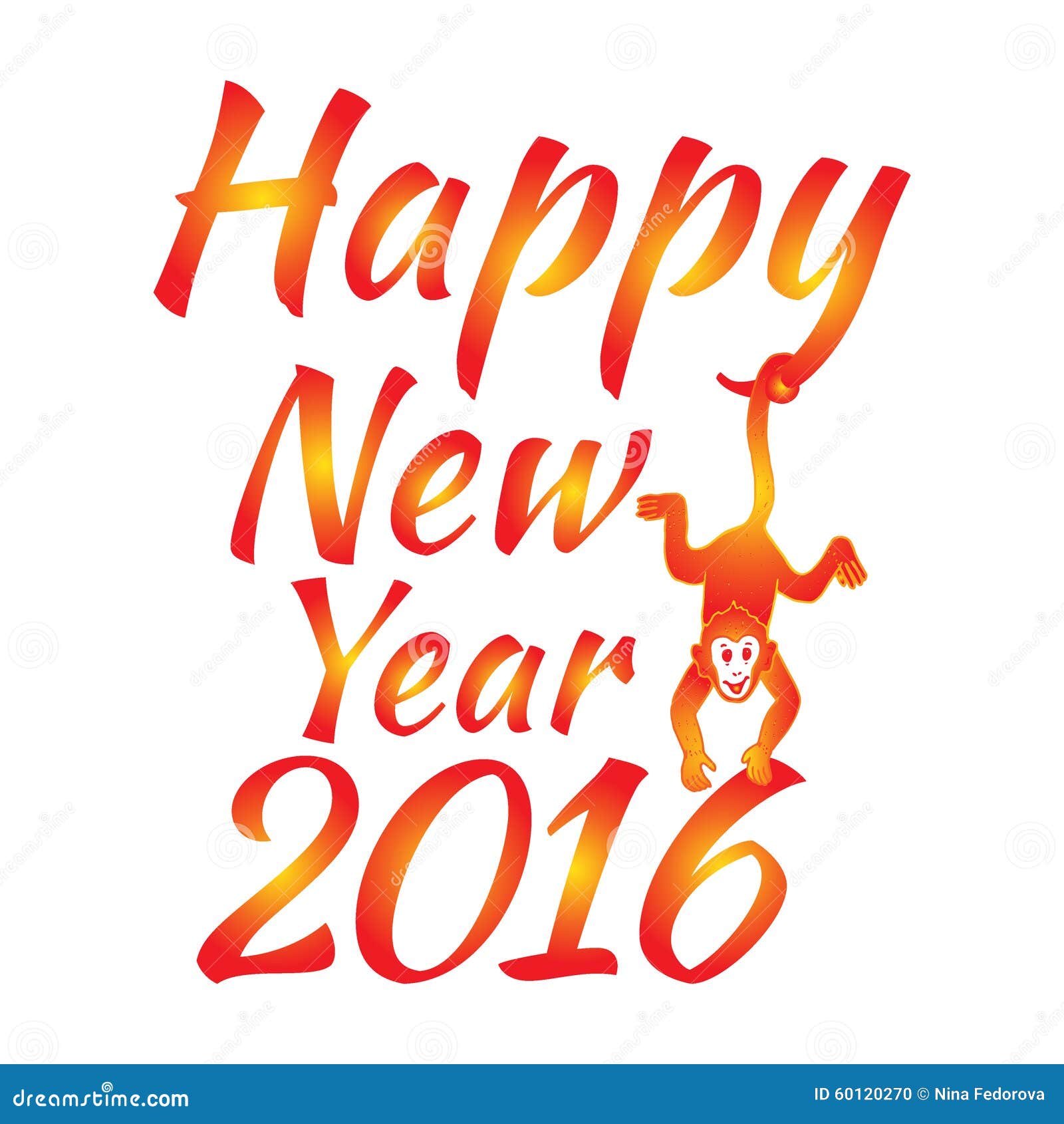 Happy new year 2016. stock illustration. Illustration of collection ...
