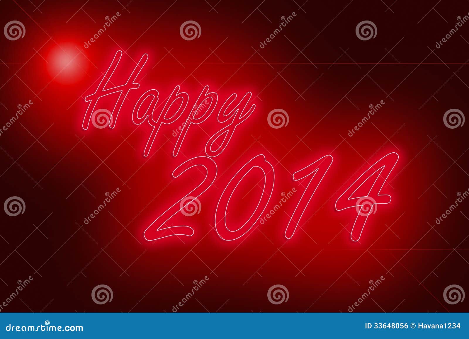 A Happy New Year 2014 Neon Lights Stock Illustration - Illustration of ...