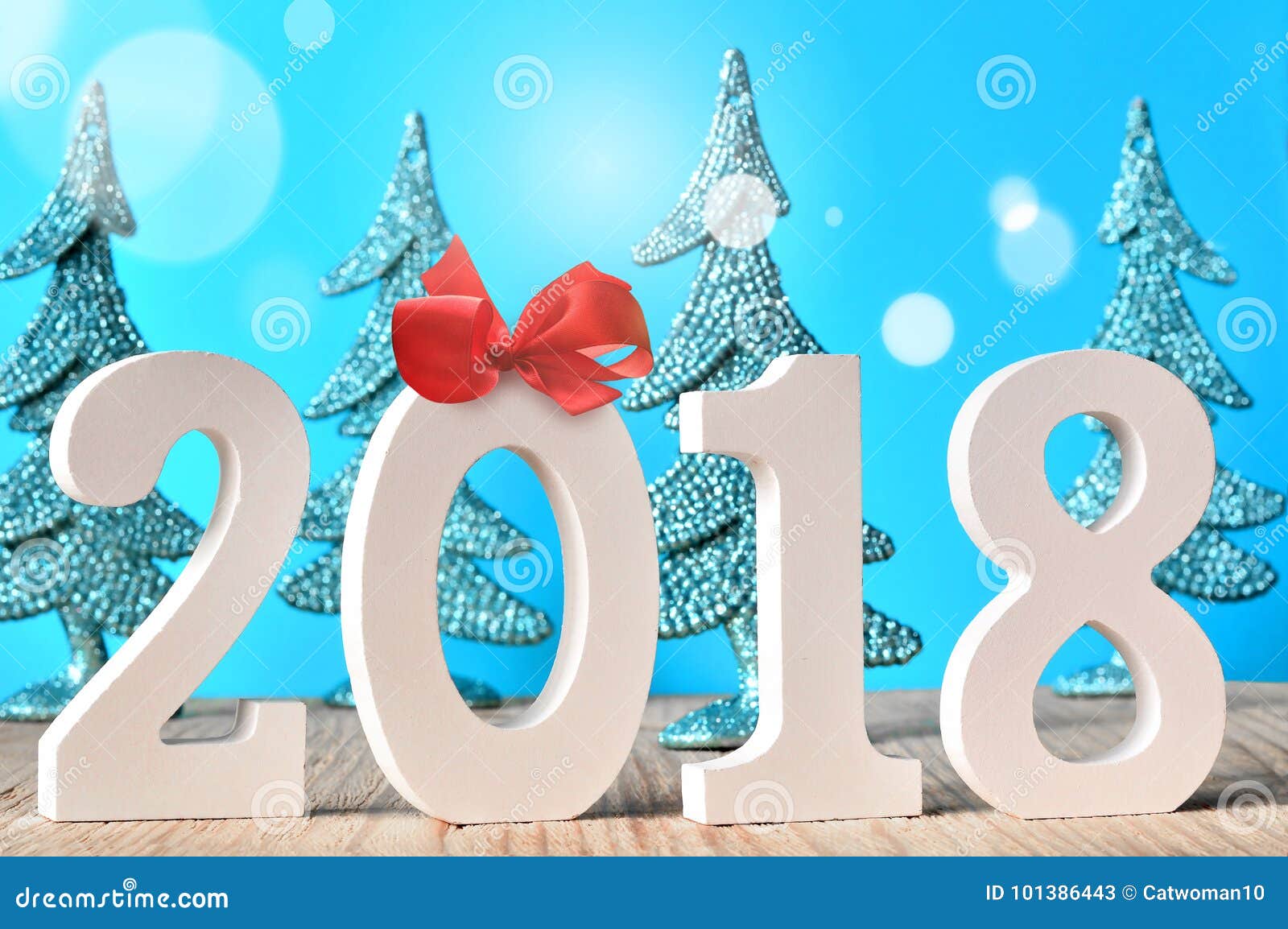 Happy New Year. 2018 Numbers on Blue Background. Stock Image - Image of ...