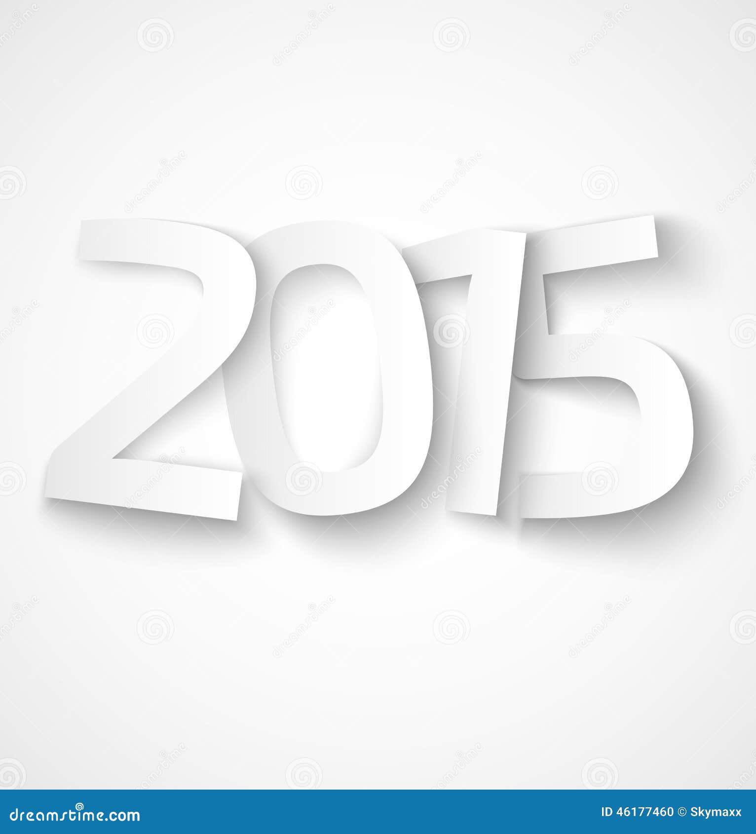 Happy New Year 2015 Paper Text on White Background Stock Vector ...