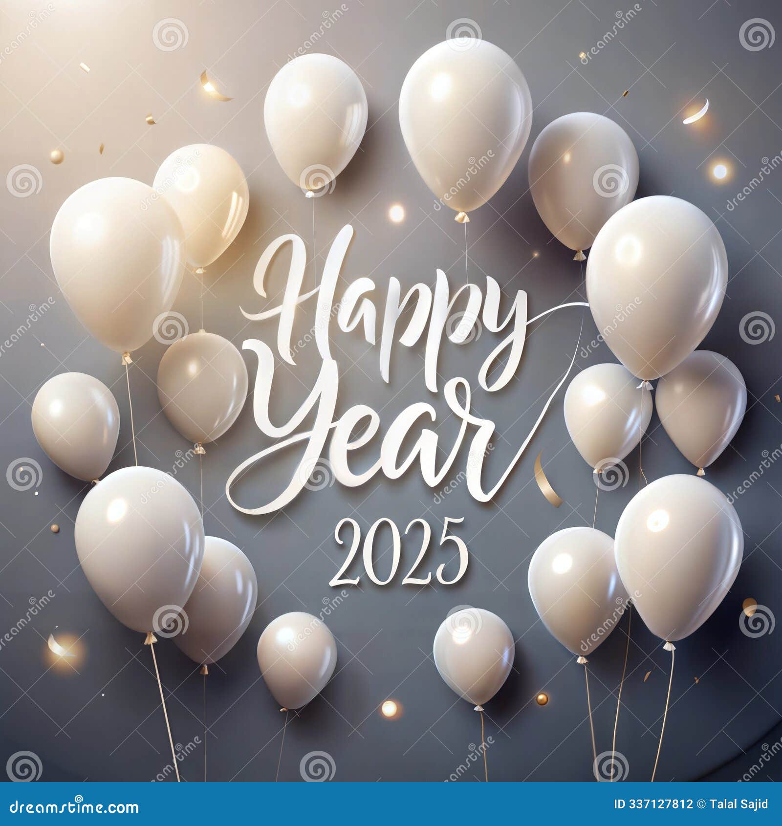 Happy New Year 2025 in Playful Handwritten Script Stock Photo - Image ...