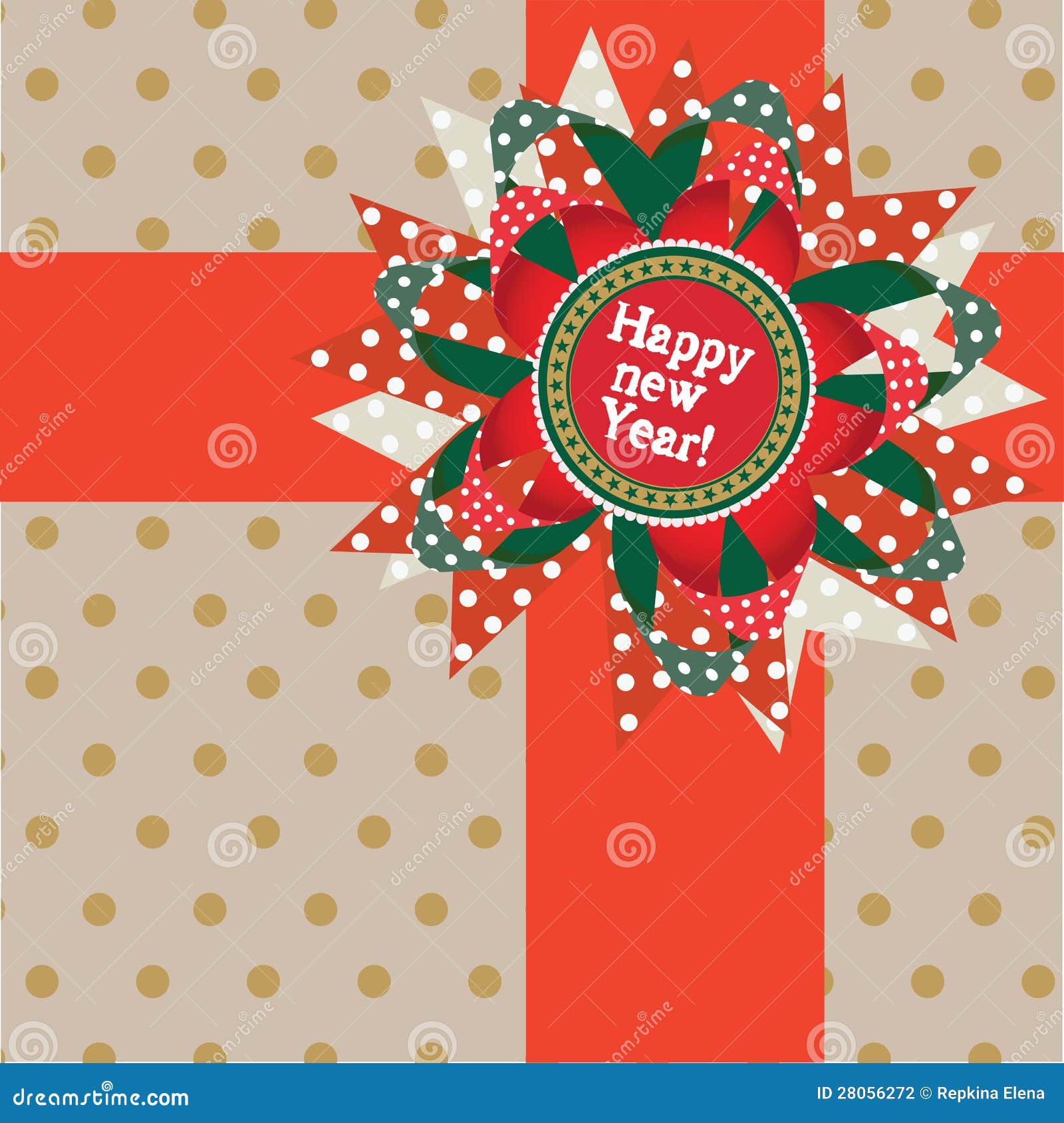 Happy New Year Post Card. Vector Illustration Stock Vector ...