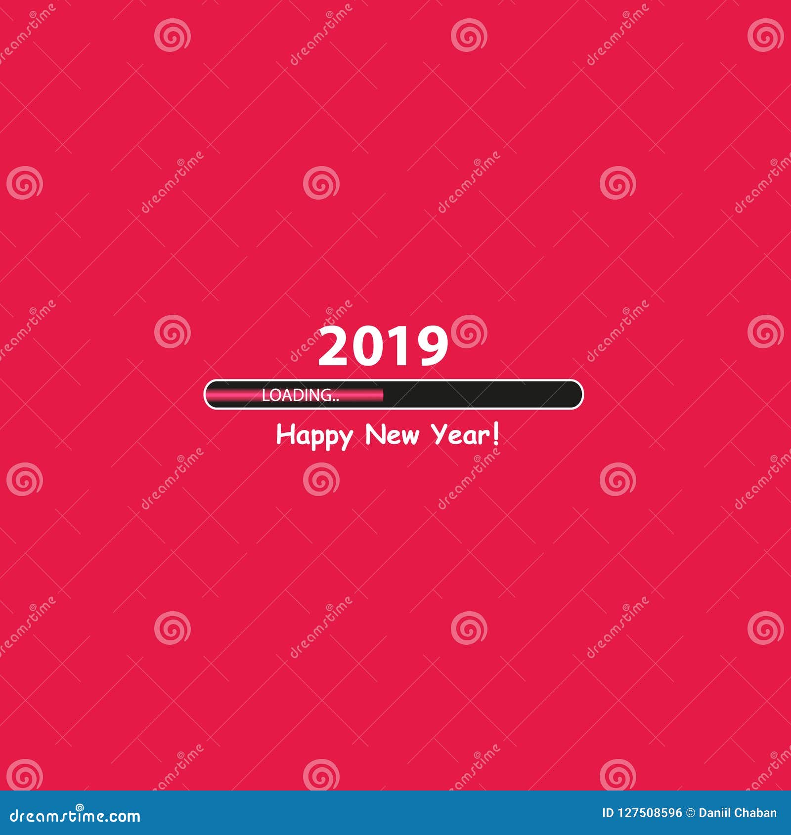 Happy New Year 2019 with Progress Bar. Vector Stock Vector ...