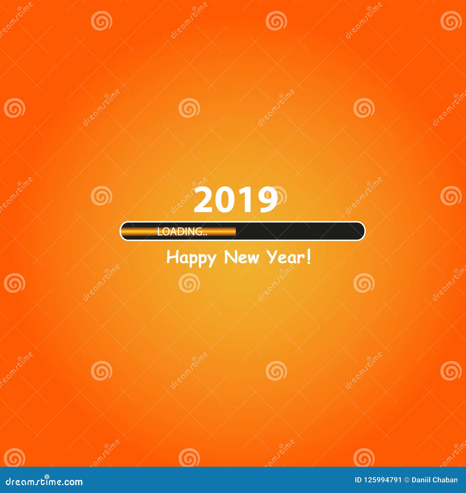 Happy New Year 2019 with Progress Bar. Vector Stock Vector ...