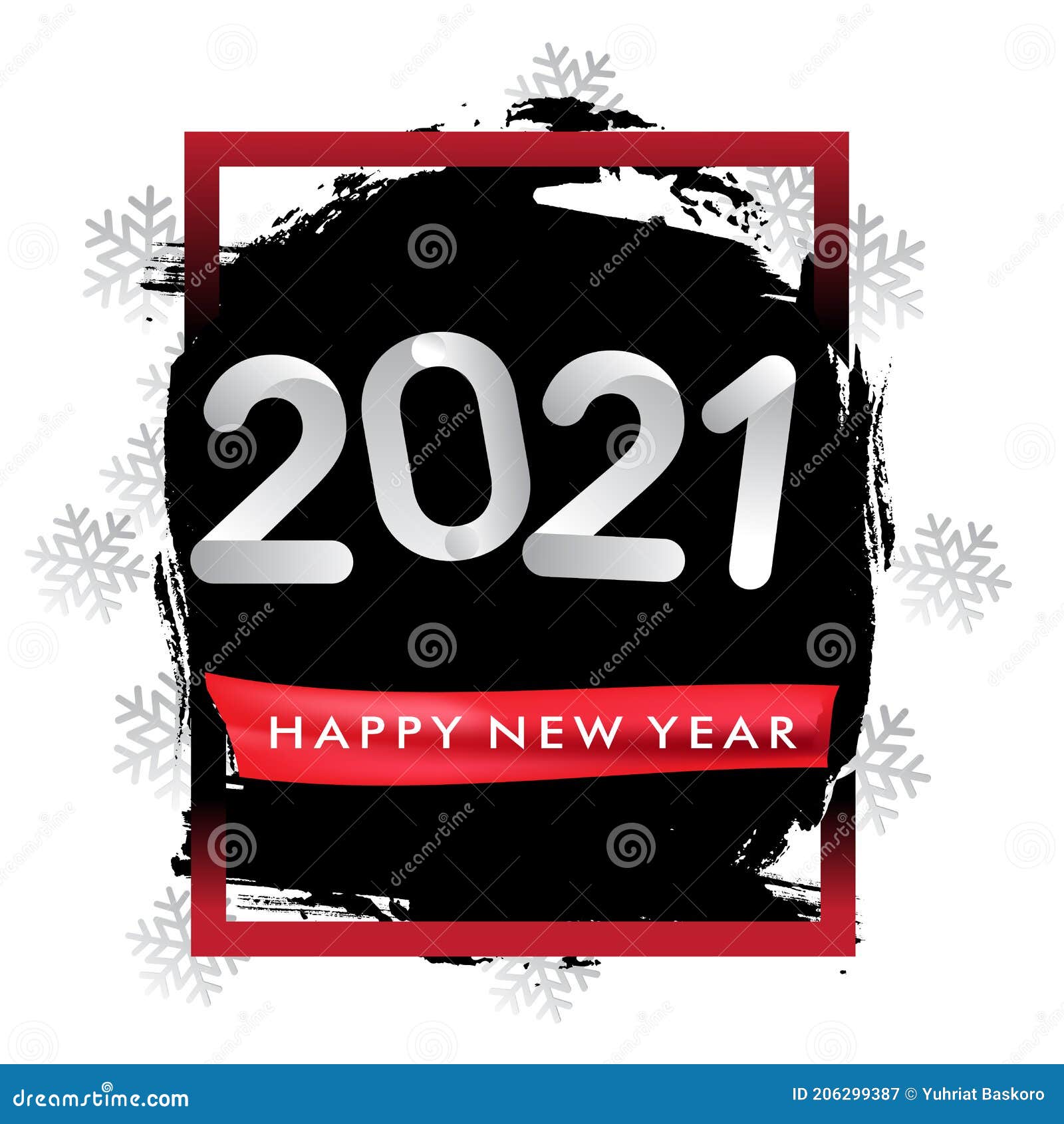Happy New Year 2021 Sign with Abstract Background, Vector Illustration ...