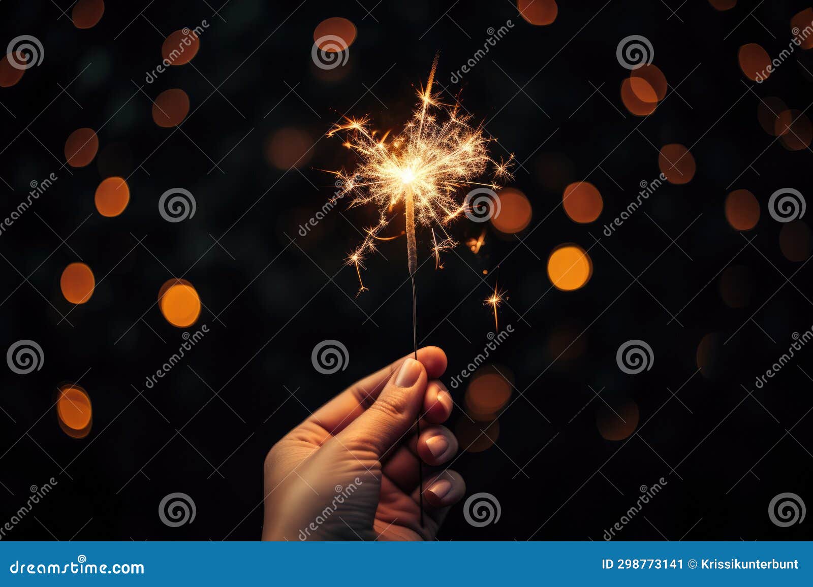 Happy New Year Sparkler AI Generated Stock Illustration - Illustration ...