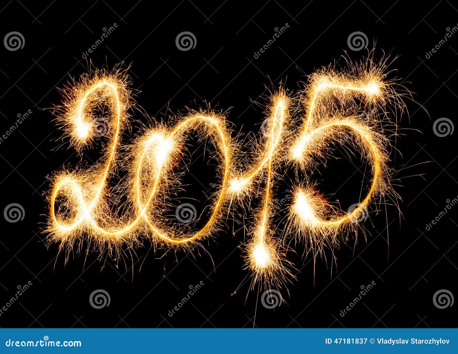 Happy New Year - 2015 with Sparklers Stock Image - Image of christmas ...