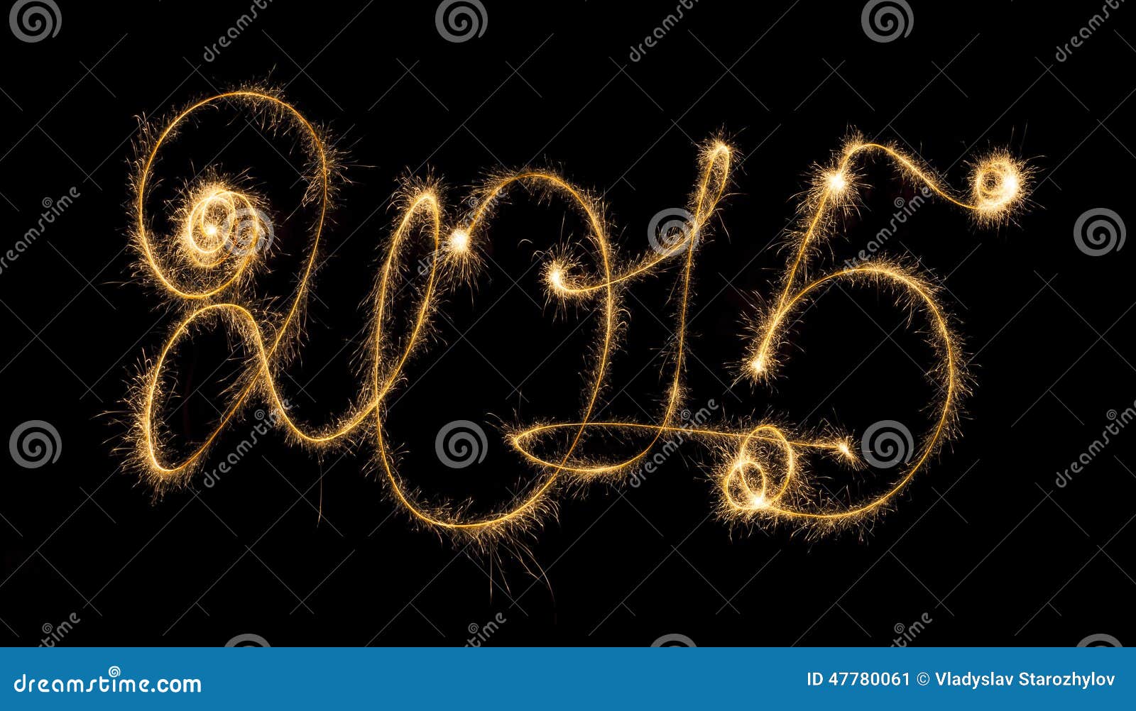 Happy New Year - 2015 with Sparklers Stock Image - Image of holiday ...