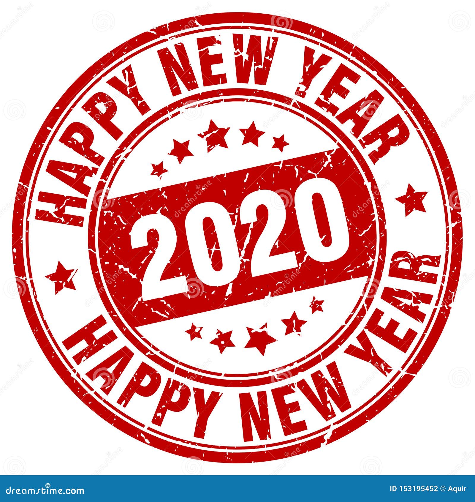 Happy New Year 2020 Stamp. Year 2020 Stock Vector - Illustration of ...