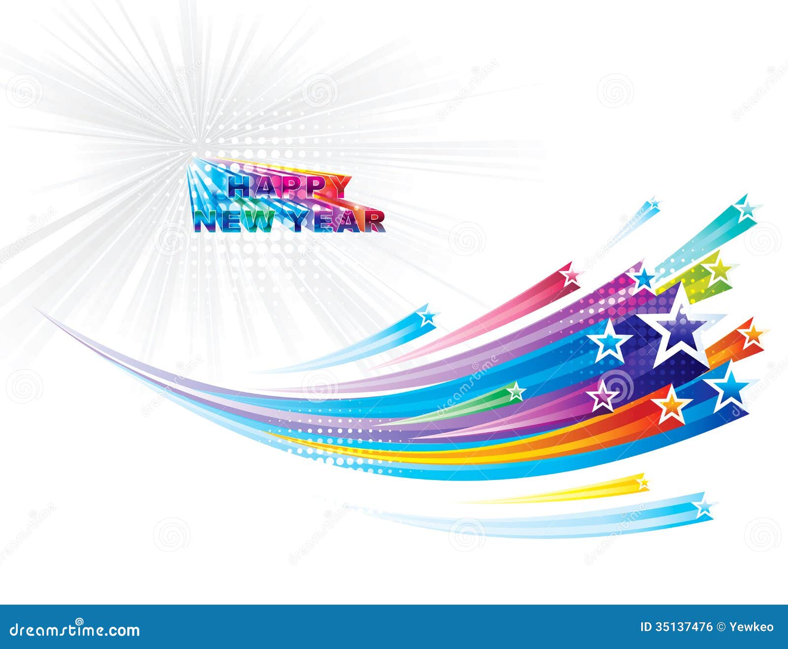Happy New Year stock vector. Illustration of holiday - 35137476