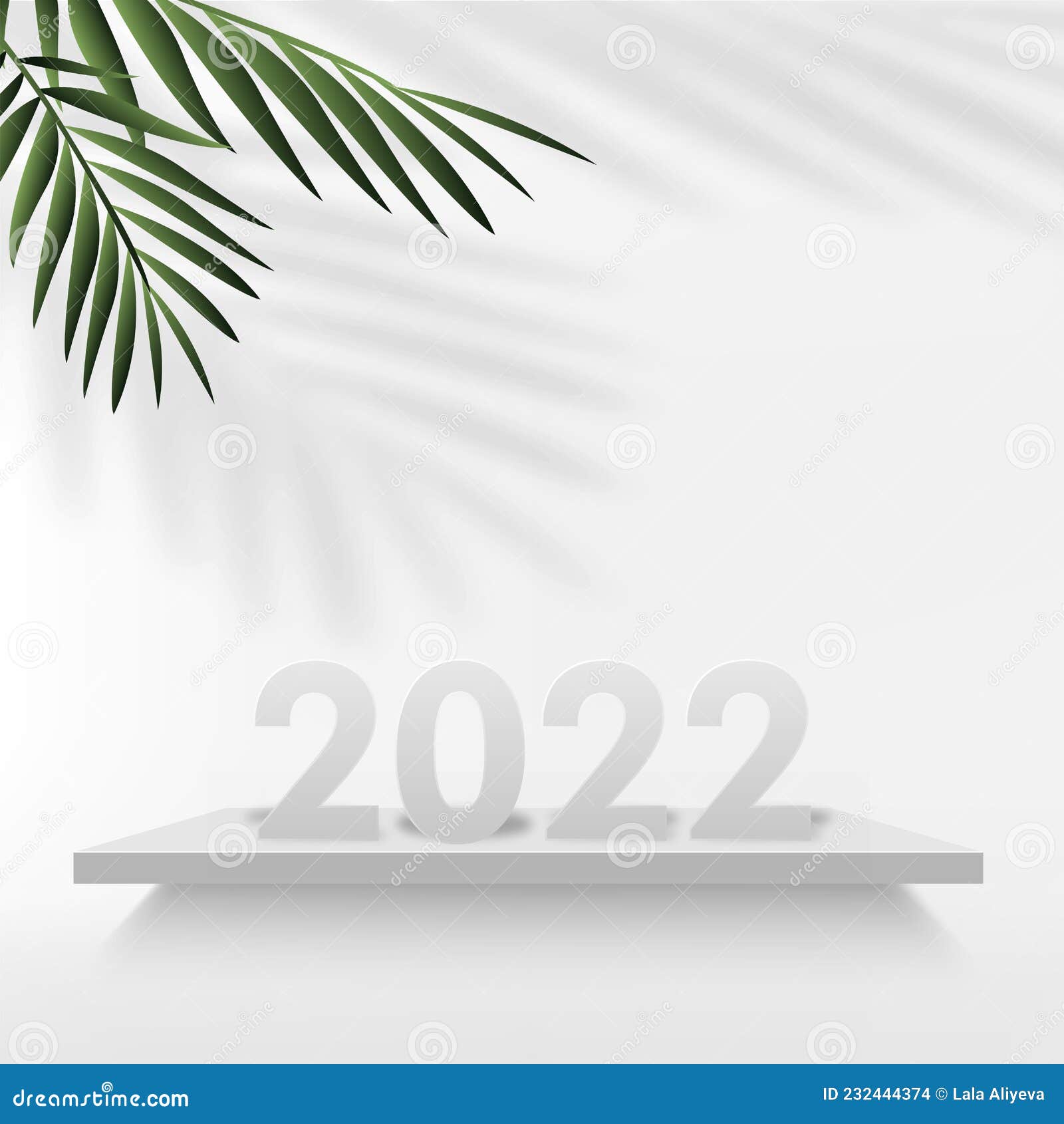 2022 Happy New Year with Studio Room Background. Vector Stock ...