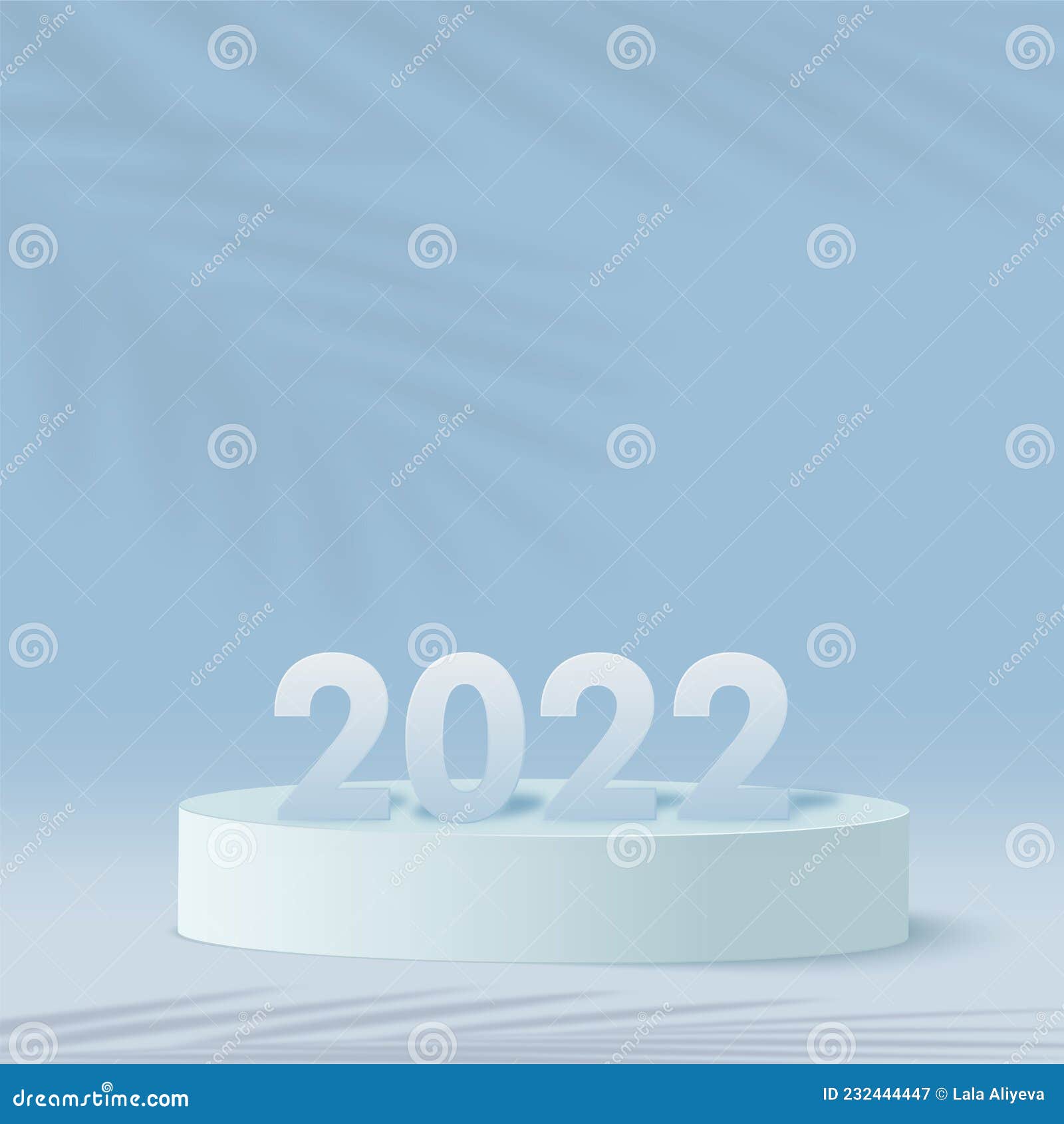 2022 Happy New Year with Studio Room Background. Vector Stock ...