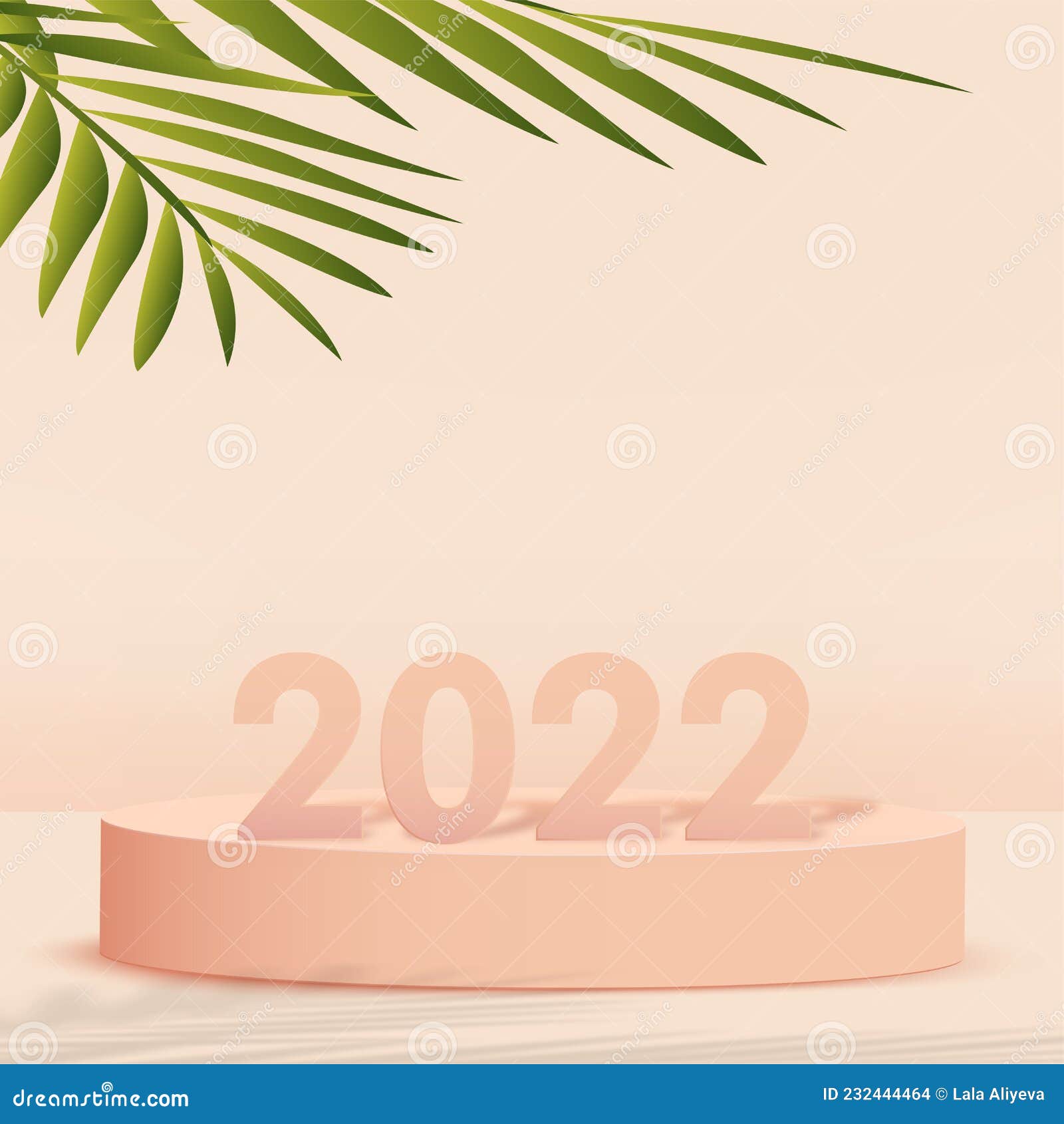 2022 Happy New Year with Studio Room Background. Vector Stock ...