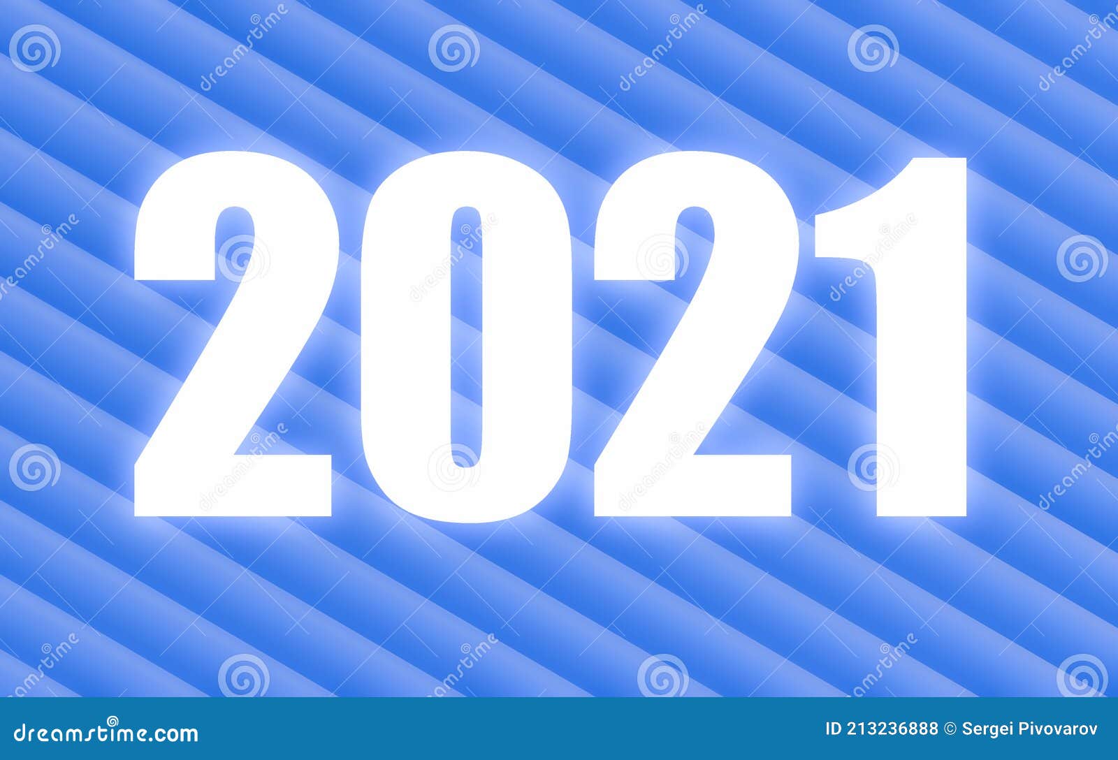 Happy New Year 2021 Symbol of New Year on Blue Background Stock Photo ...