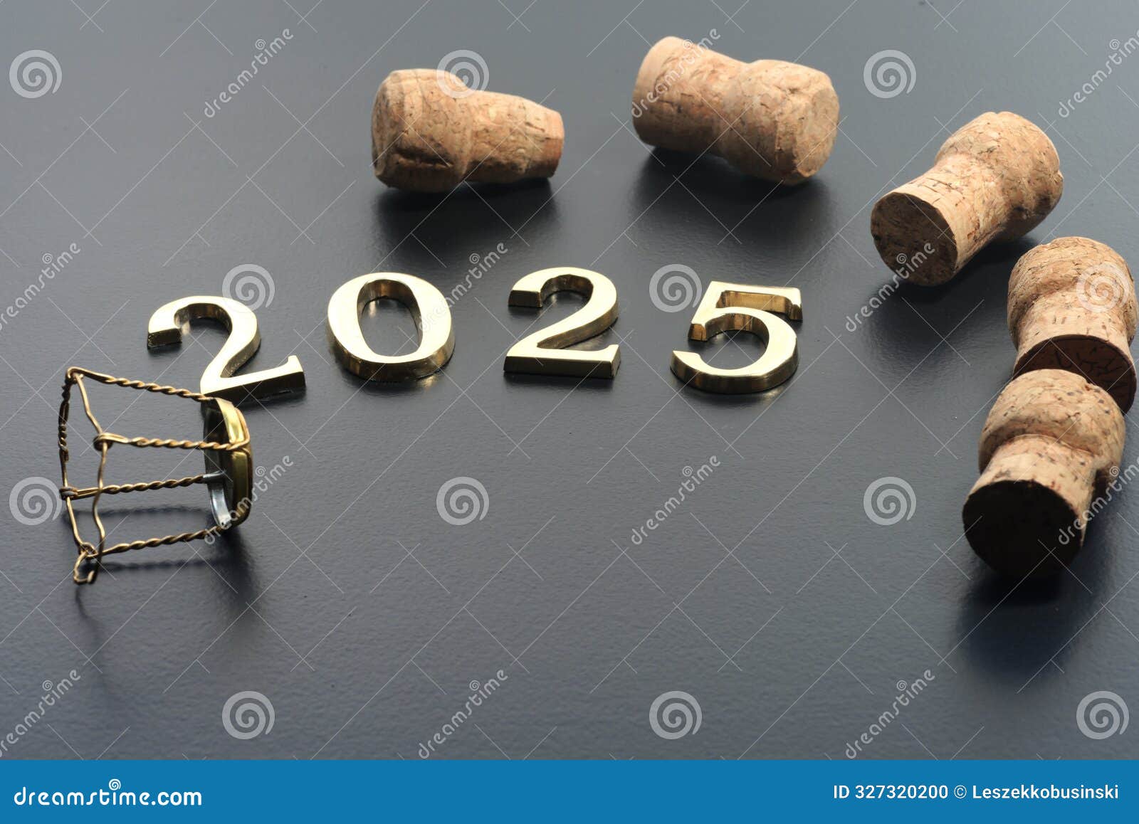 Happy New Year. Symbol from Number 2025 on Black Background Stock Photo ...