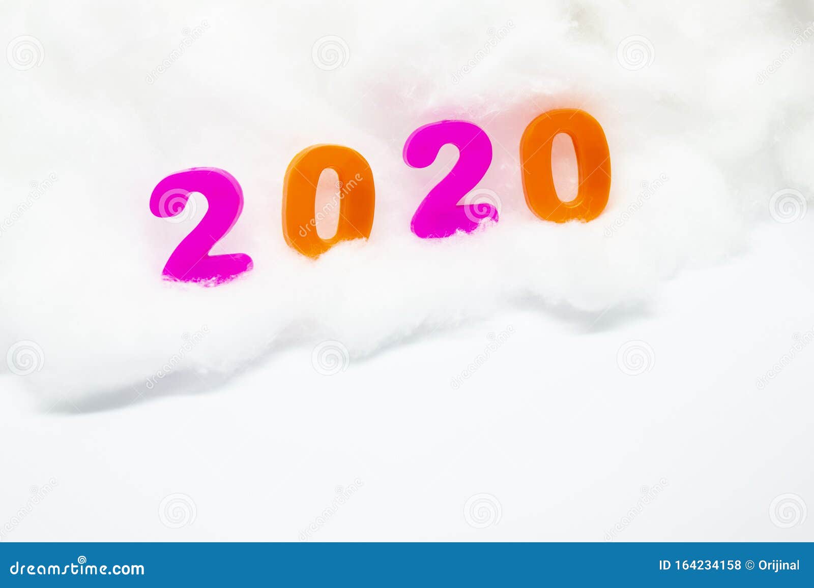 Happy New Year 2020. Symbol from Number 2020 on White Background Stock ...