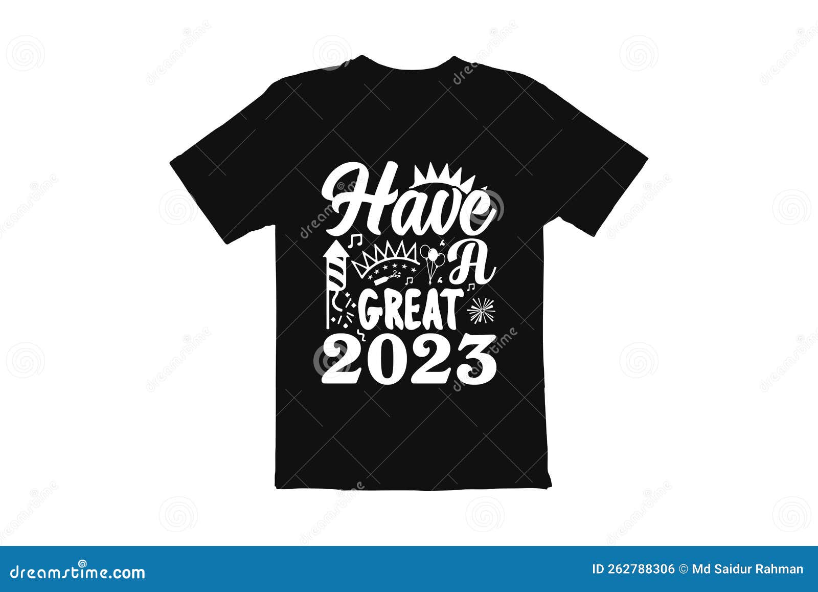 Happy New Year T Shirt Design Typography T Shirt Design Vector Graphic