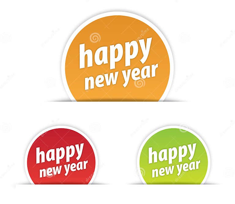 Happy new year tag stock vector. Illustration of speech - 26834756