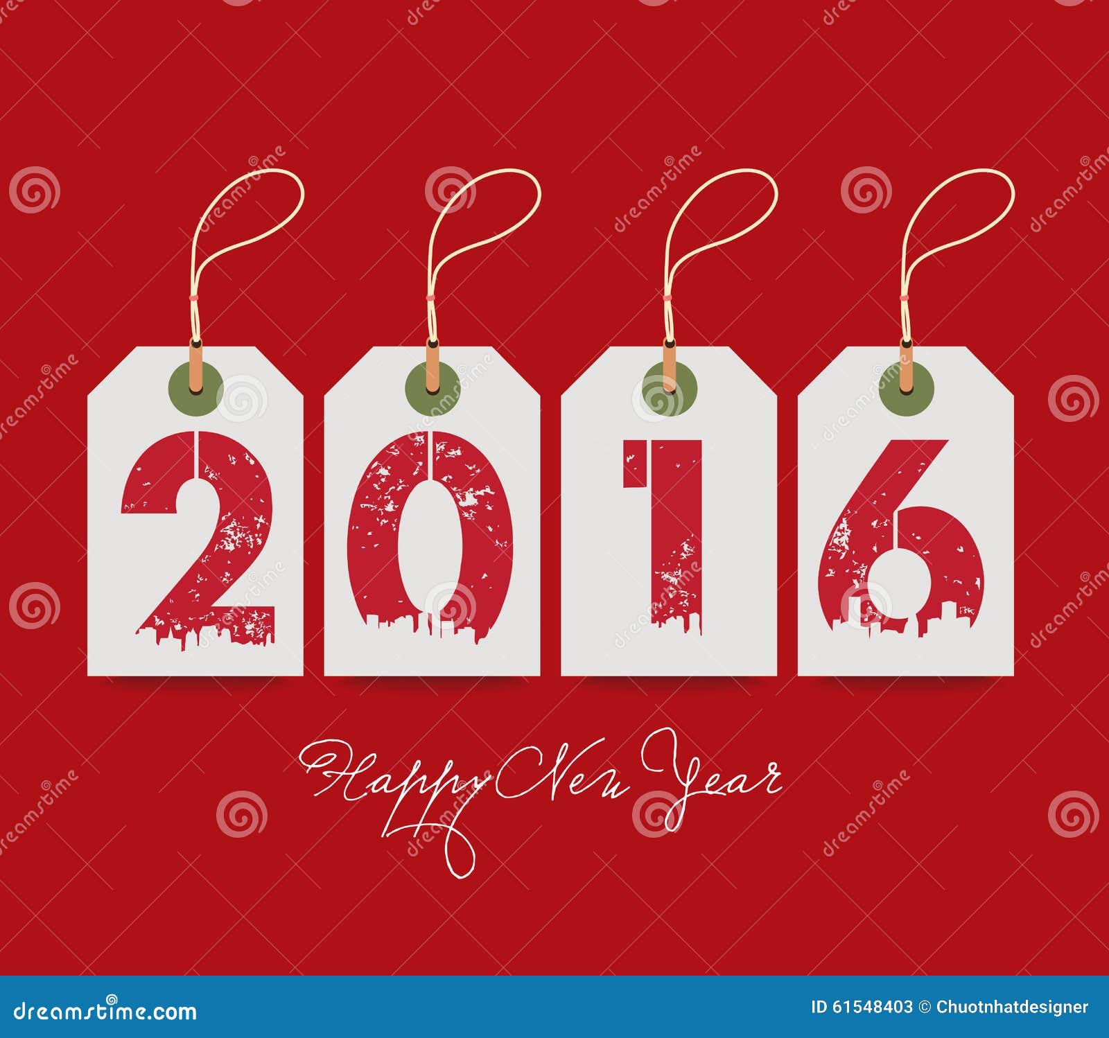 Happy new year with tags stock vector. Illustration of holiday - 61548403