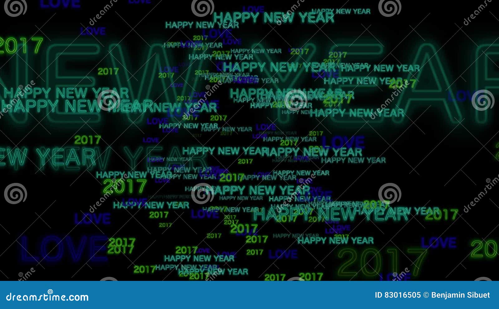 Happy New Year - Text Animation Stock Video - Video of decoration ...