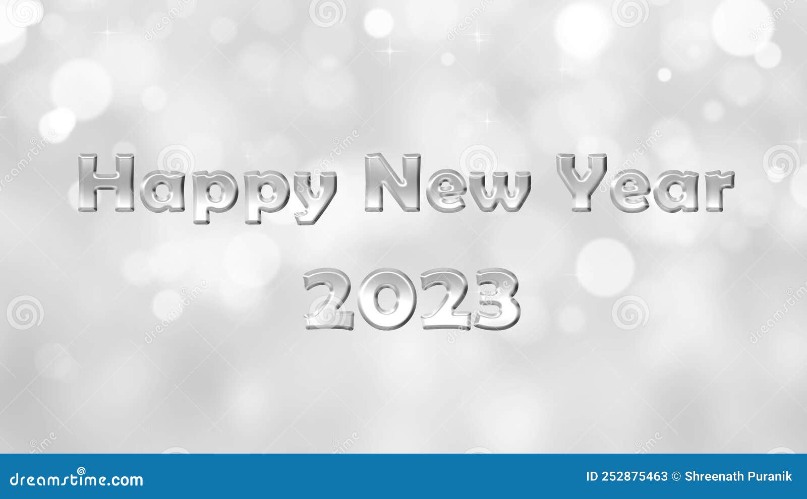 Happy New Year Text with Bokeh Background Stock Video - Video of blue ...